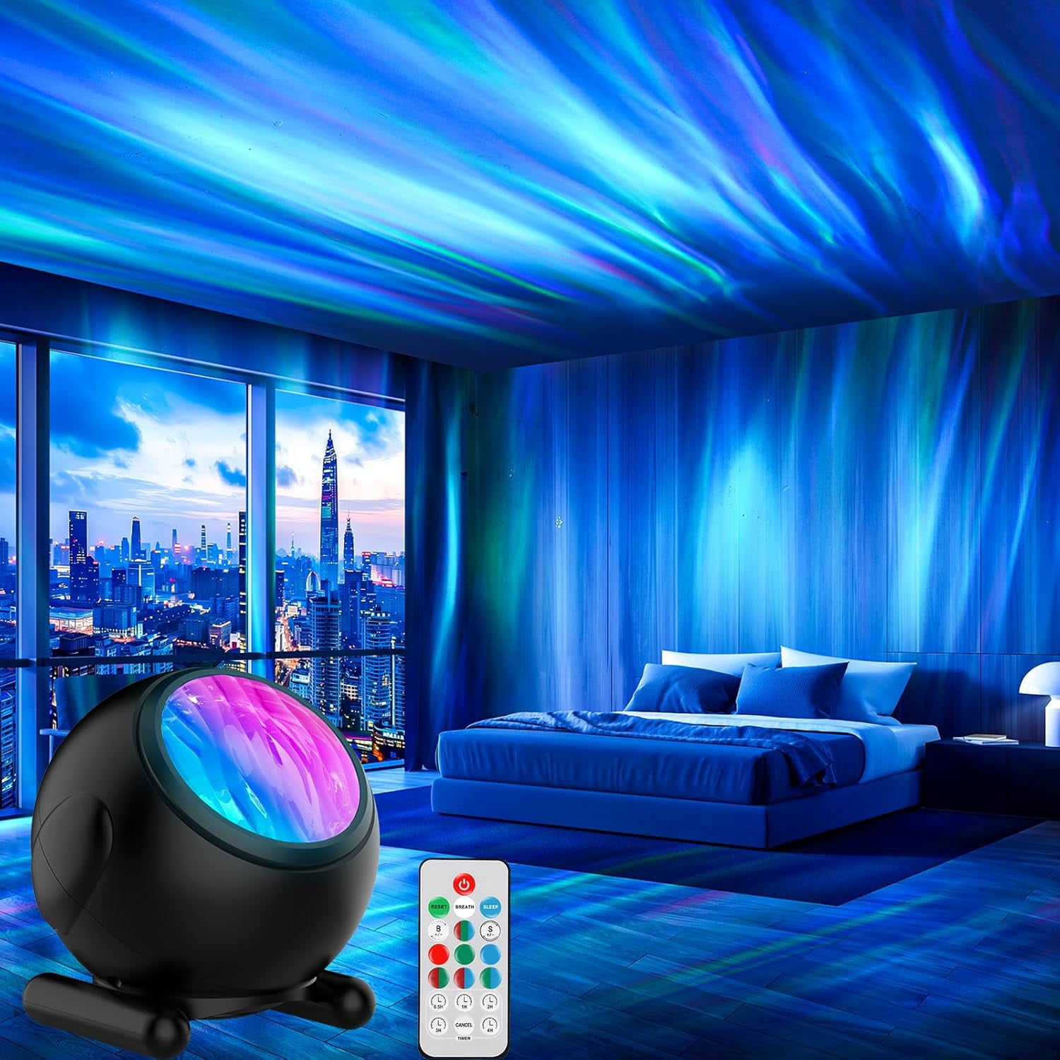Northern Lights Projector, LED Night Light Aurora Projector with Timer ...