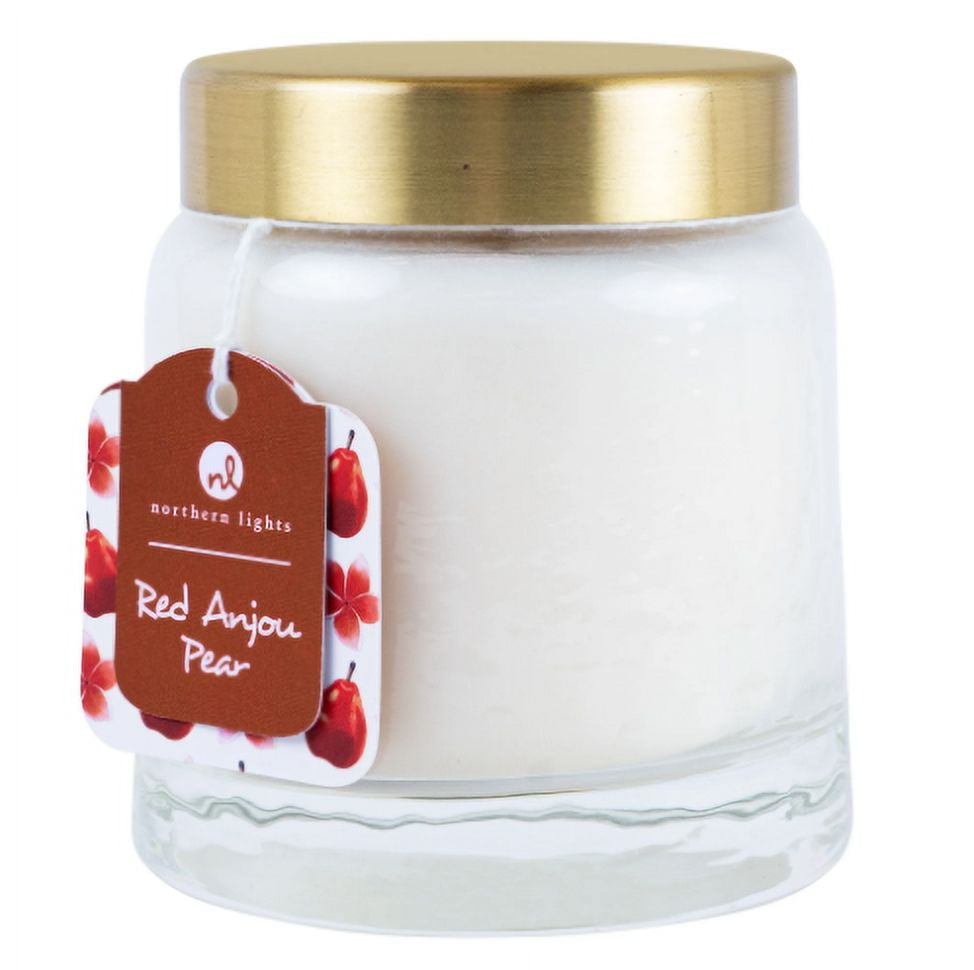 Northern Lights Scented Soy Glass Candle - Red Anjou Pear - Walmart.com