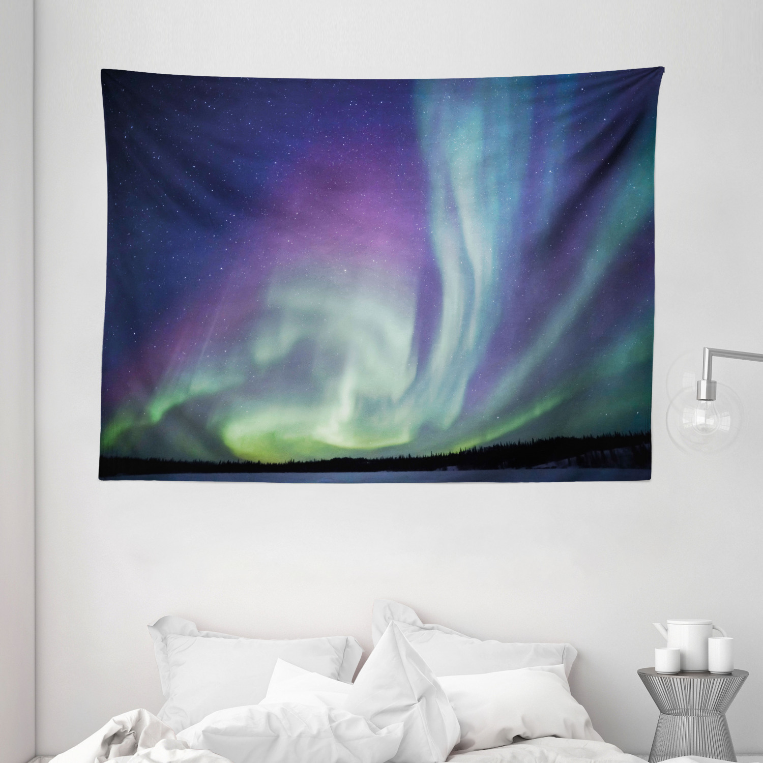 Northern Lights Tapestry, Exquisite Atmosphere Solar Starry Sky Calming ...