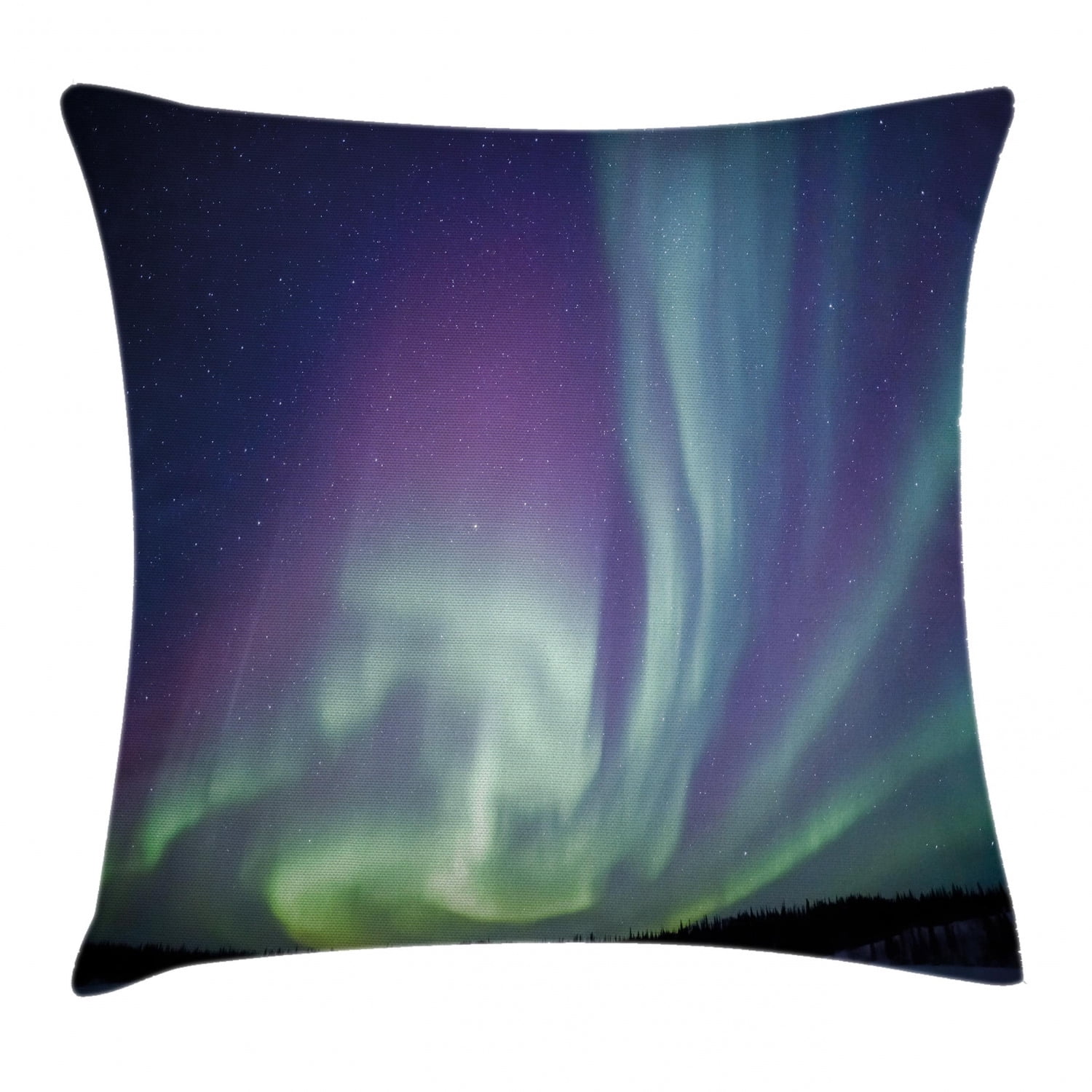 Northern Lights Throw Pillow Cushion Cover, Exquisite Atmosphere Solar ...