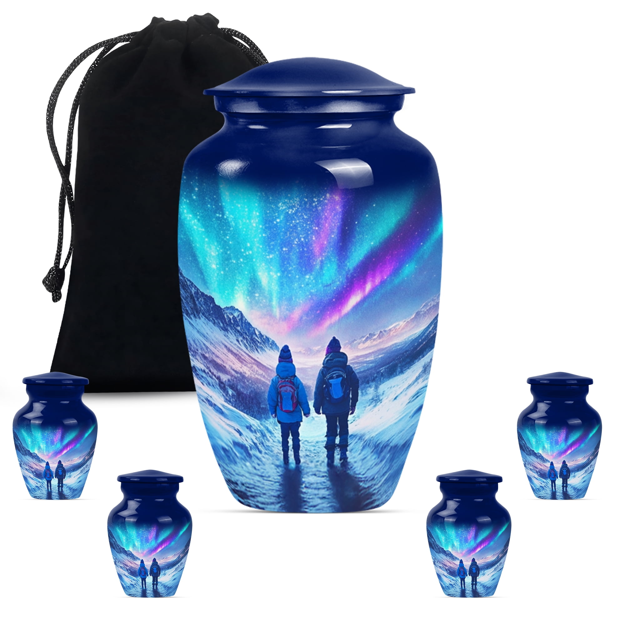 Northern Lights Urn, Mini Urn for Ashes Adult Male, Funeral Urns for ...