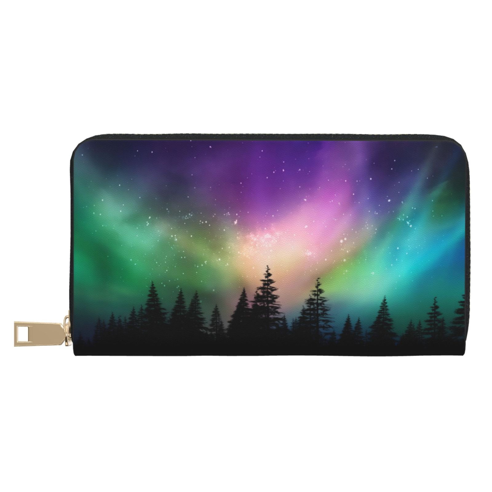 Northern Lights Wallet Women, Leather Bifold Multi Card Wallet, Women's ...