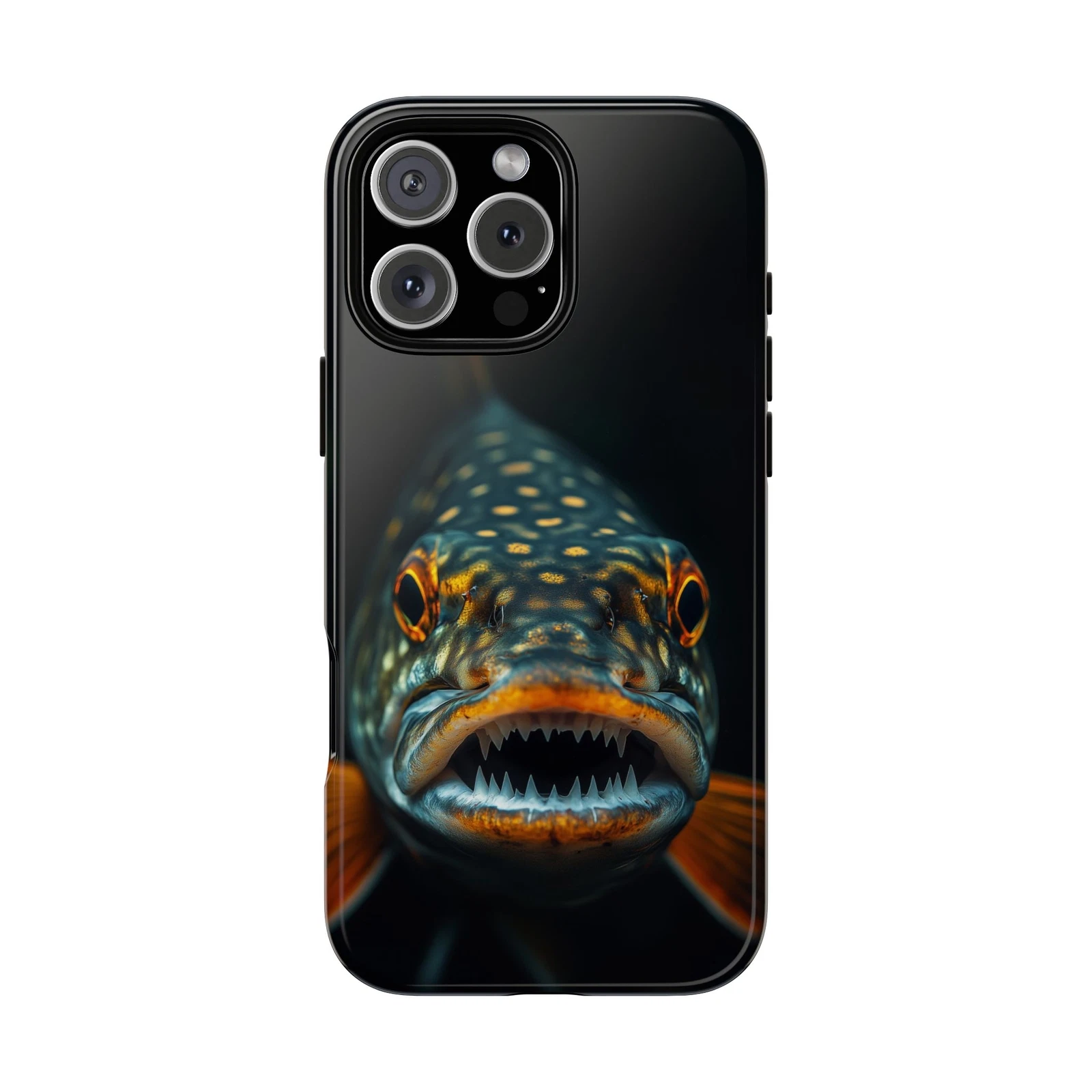 Northern Pike Fish Head Design Case for iPhone 17 11 12 13 14 15 16 Pro ...