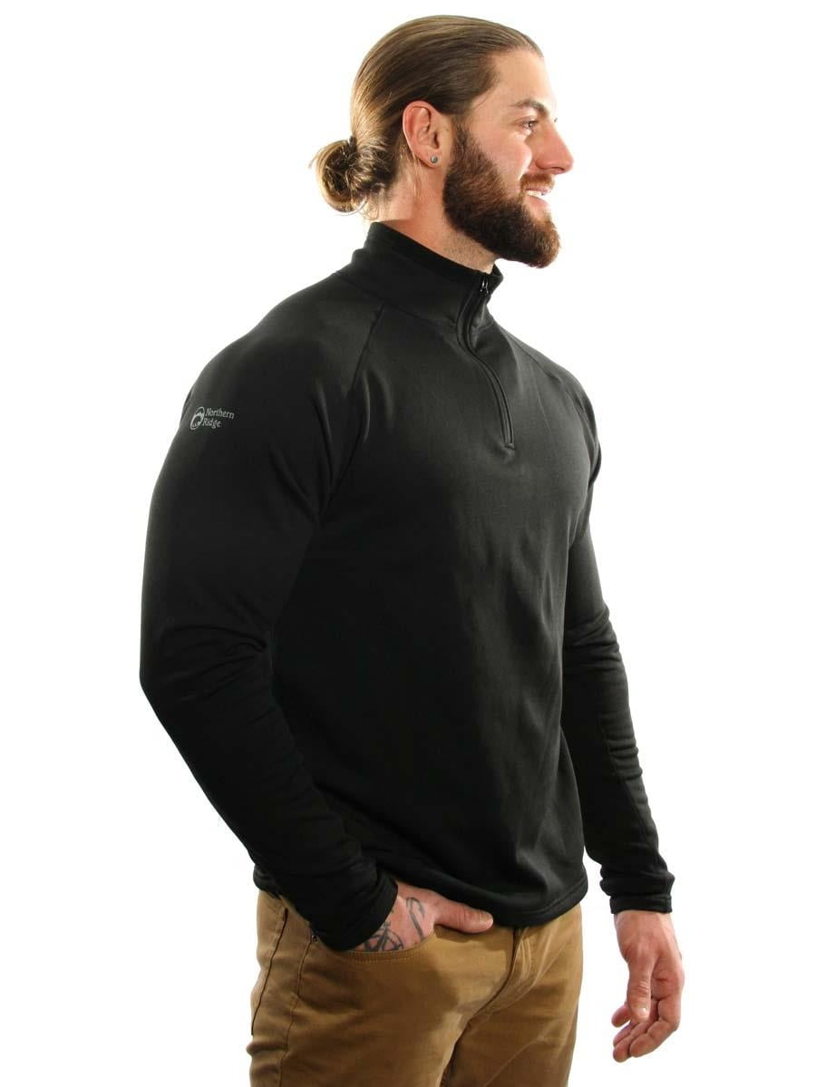 Northern Ridge Mens Thermal Fleece Pullover 1/4 zip - Walmart.com