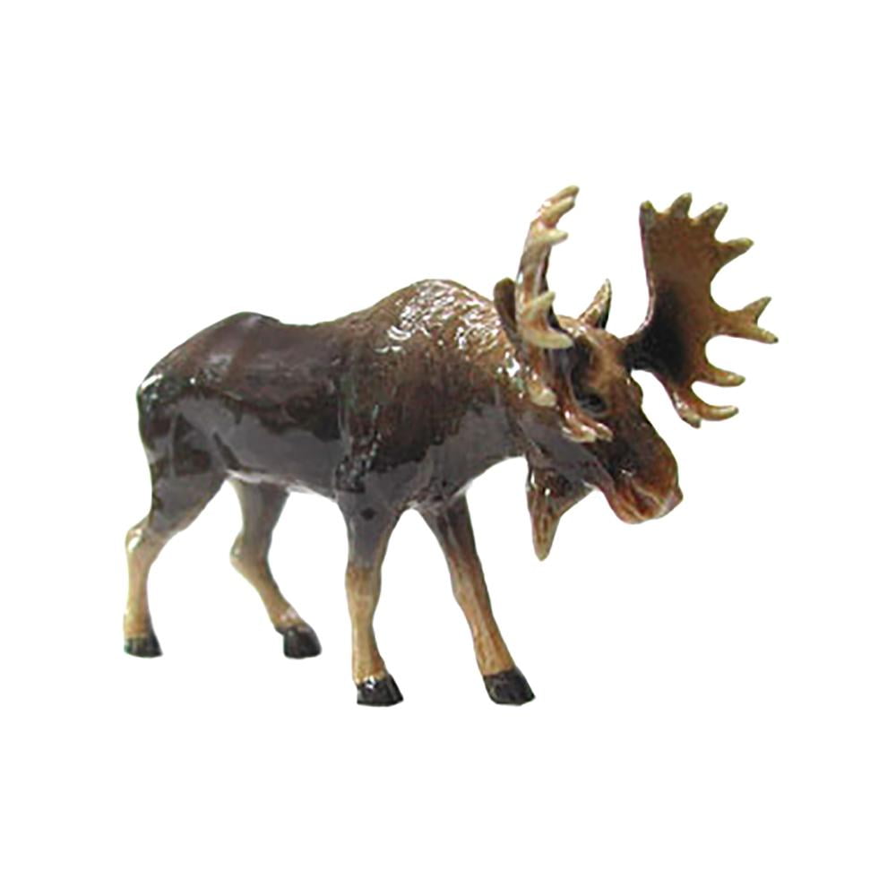 Northern Rose Brown Moose Standing Hand-painted - Home Decor Animal ...