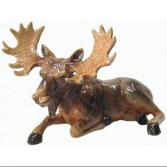 Moose Lying Down- miniature porcelain figurine - Walmart.com