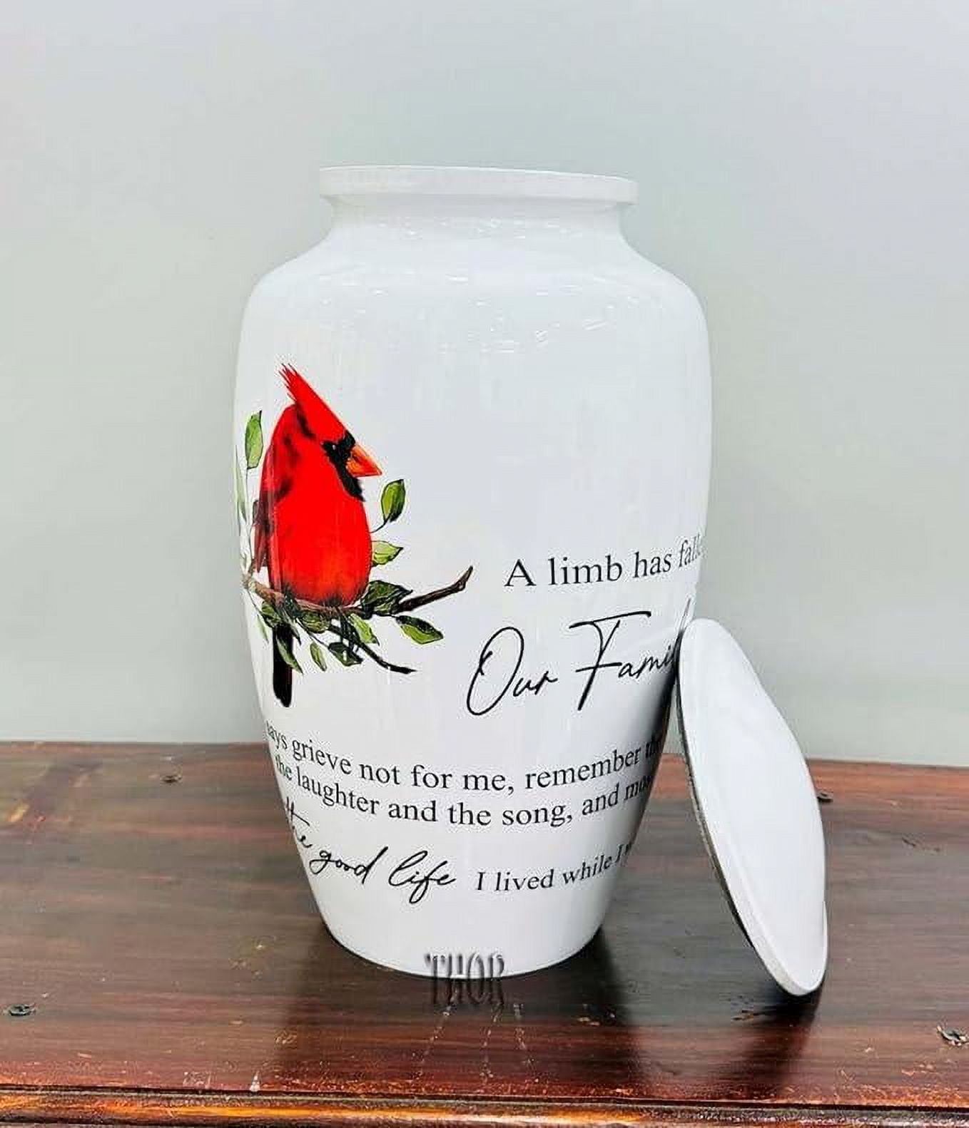 Northern cardinal Bird Cremation Urn | Human Ashes Adult Memorial urn ...