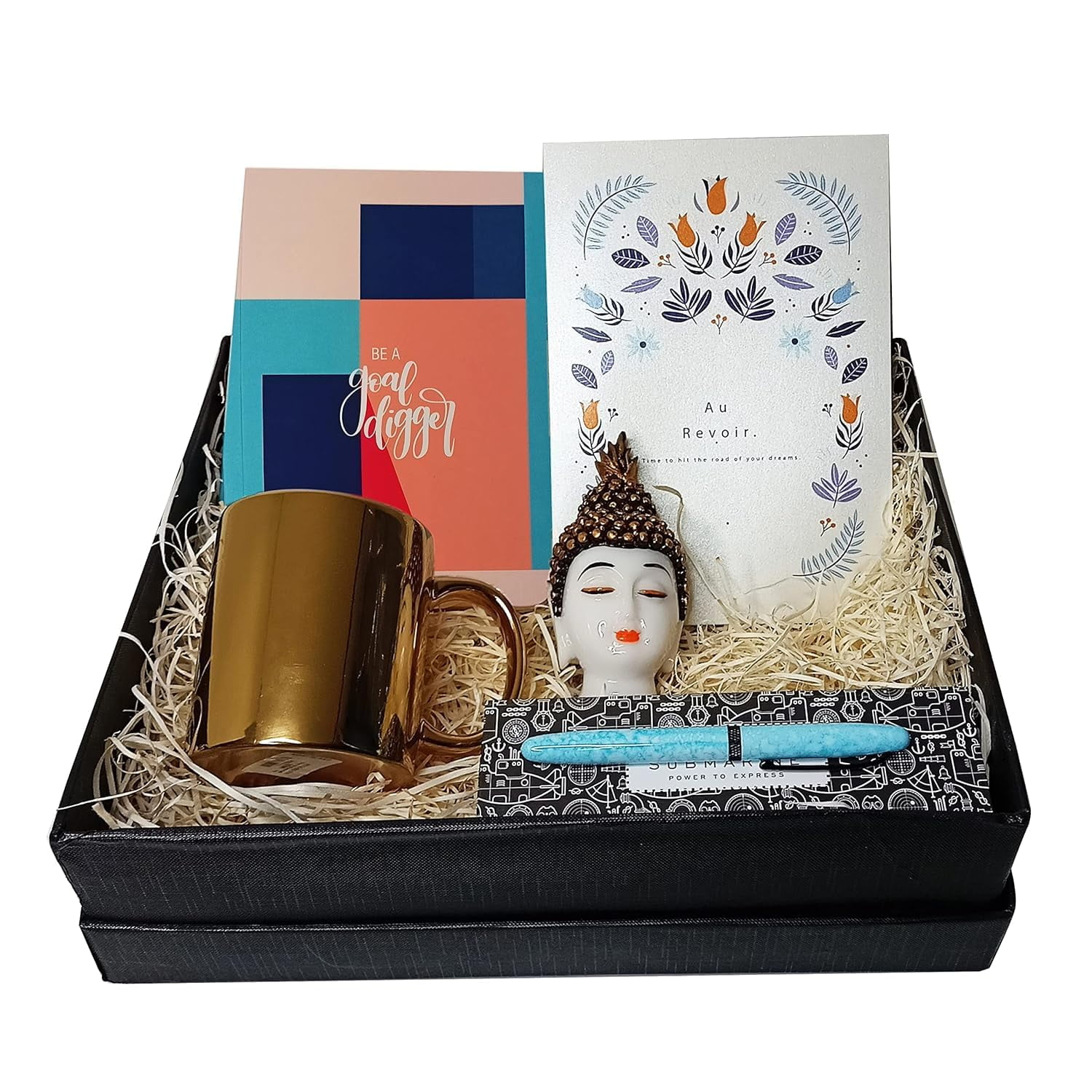 Northland Au Revoir Gift Hamper Coffee Mug Buddha Head Diary Pen and ...