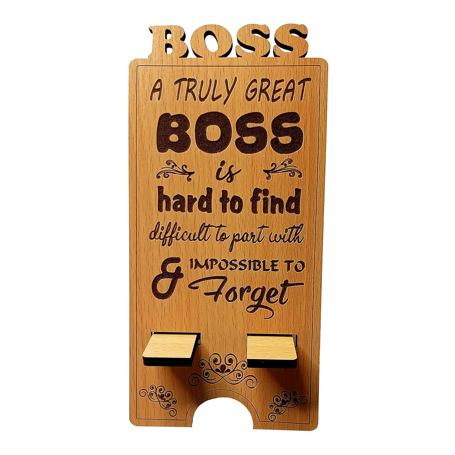 Northland Boss Wooden Plaque With Mobile Stand Ideal Gift for Boss ...