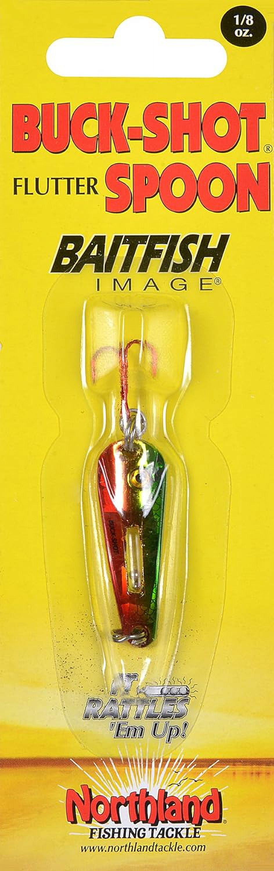 Northland Buck-Shot Flutter Spoon, 1/8 Oz Golden Perch - BRFS3-23 ...