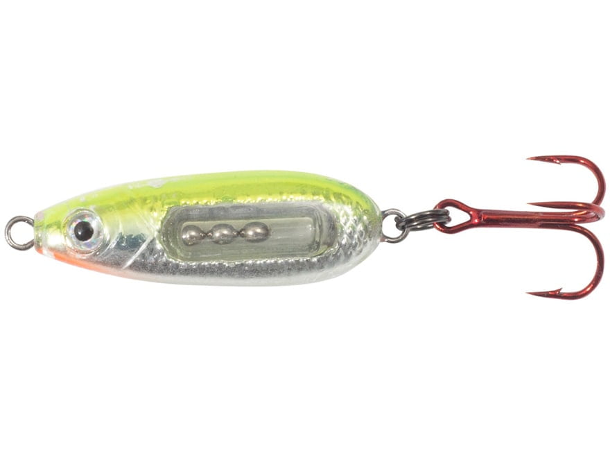 Northland Glass Buck Shot Spoon Silver Flourescent Chartreuse 1/4 oz ...