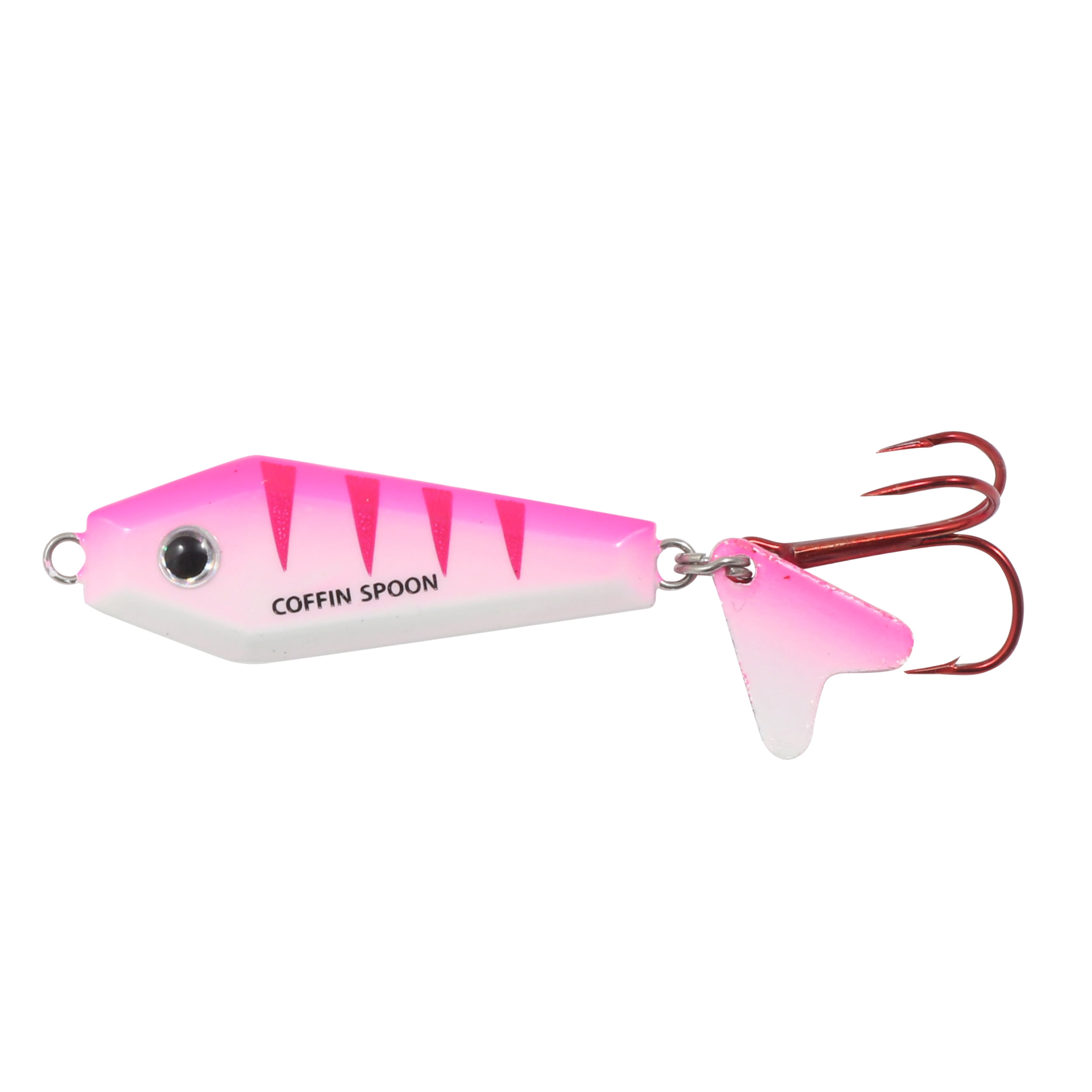 Northland Tackle Buck-Shot Coffin Ice Fishing Spoon, UV Pink Tiger, 3/8 ...