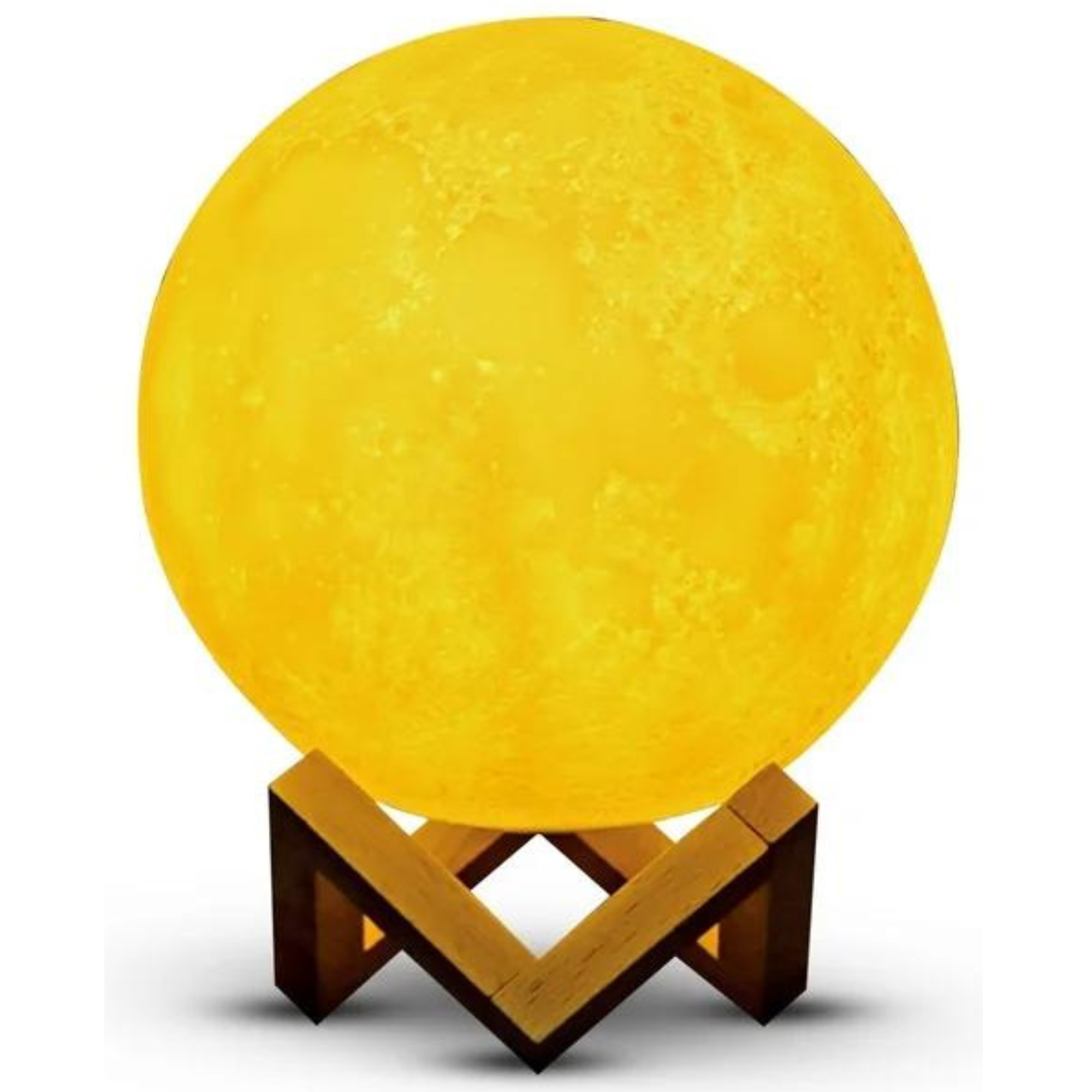Urban Shop 3D Print Color Changing Moon Lamp with Wood Stand, remote ...