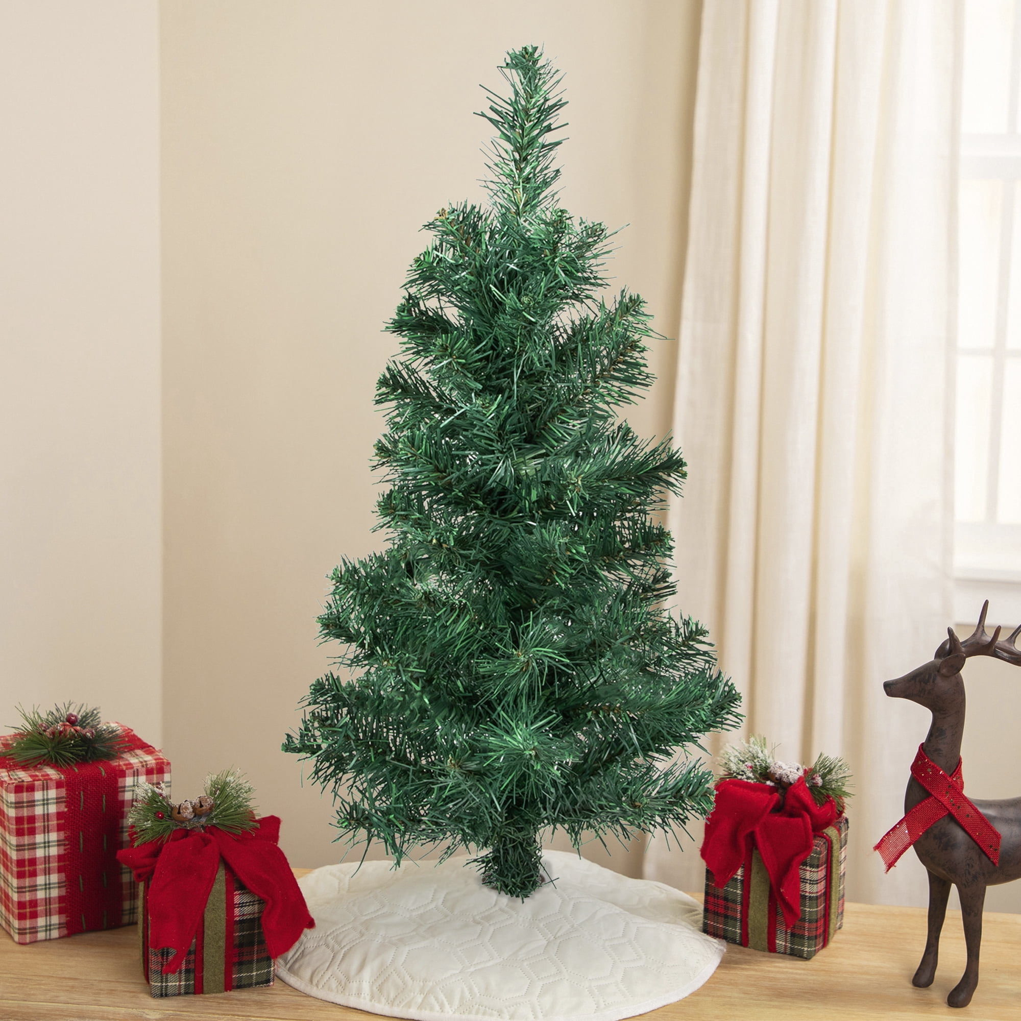 Northlight 1.5 FT Traditional Green Pine Artificial Christmas Tree ...