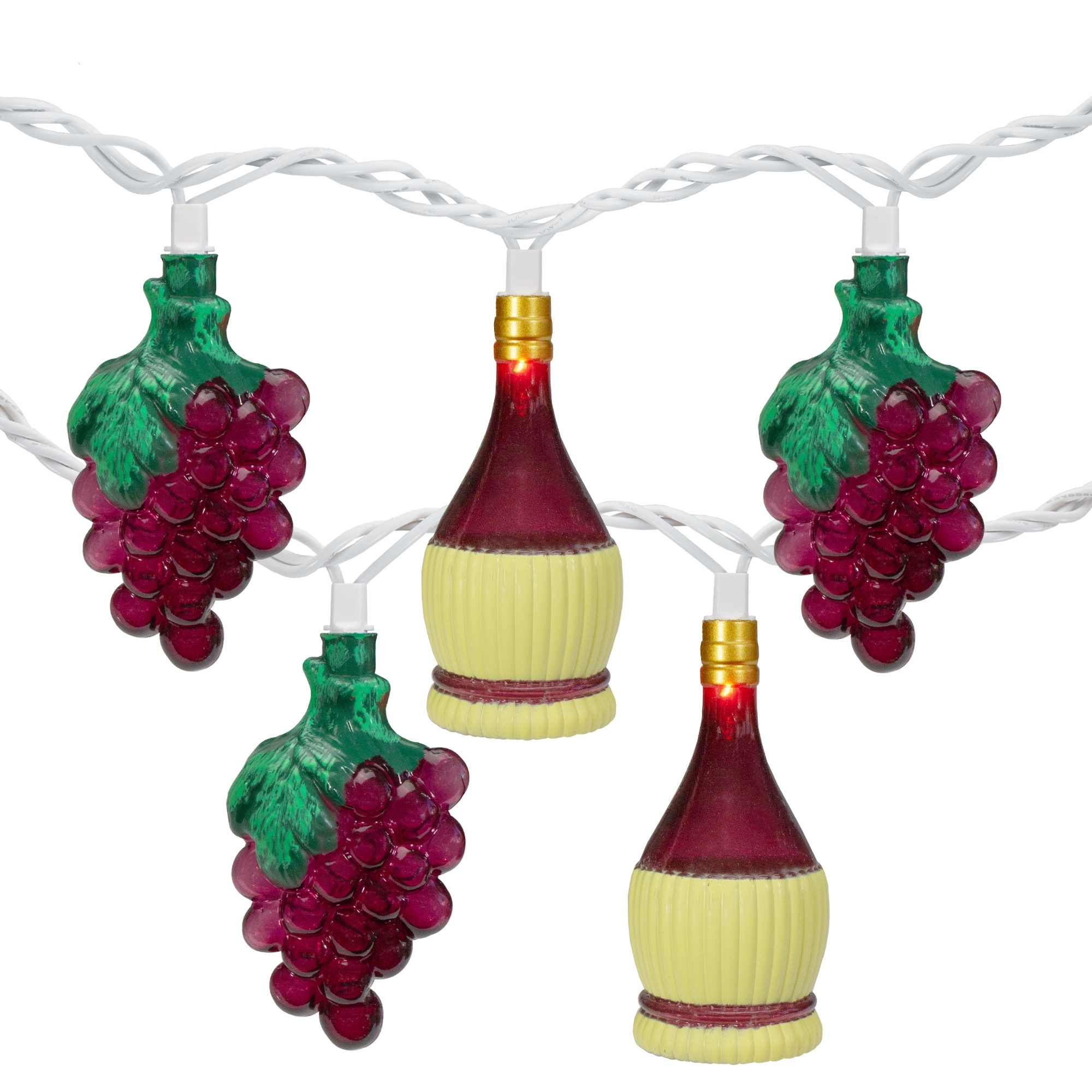 Northlight 10-Count Grape and Wine Bottle Novelty String Christmas ...