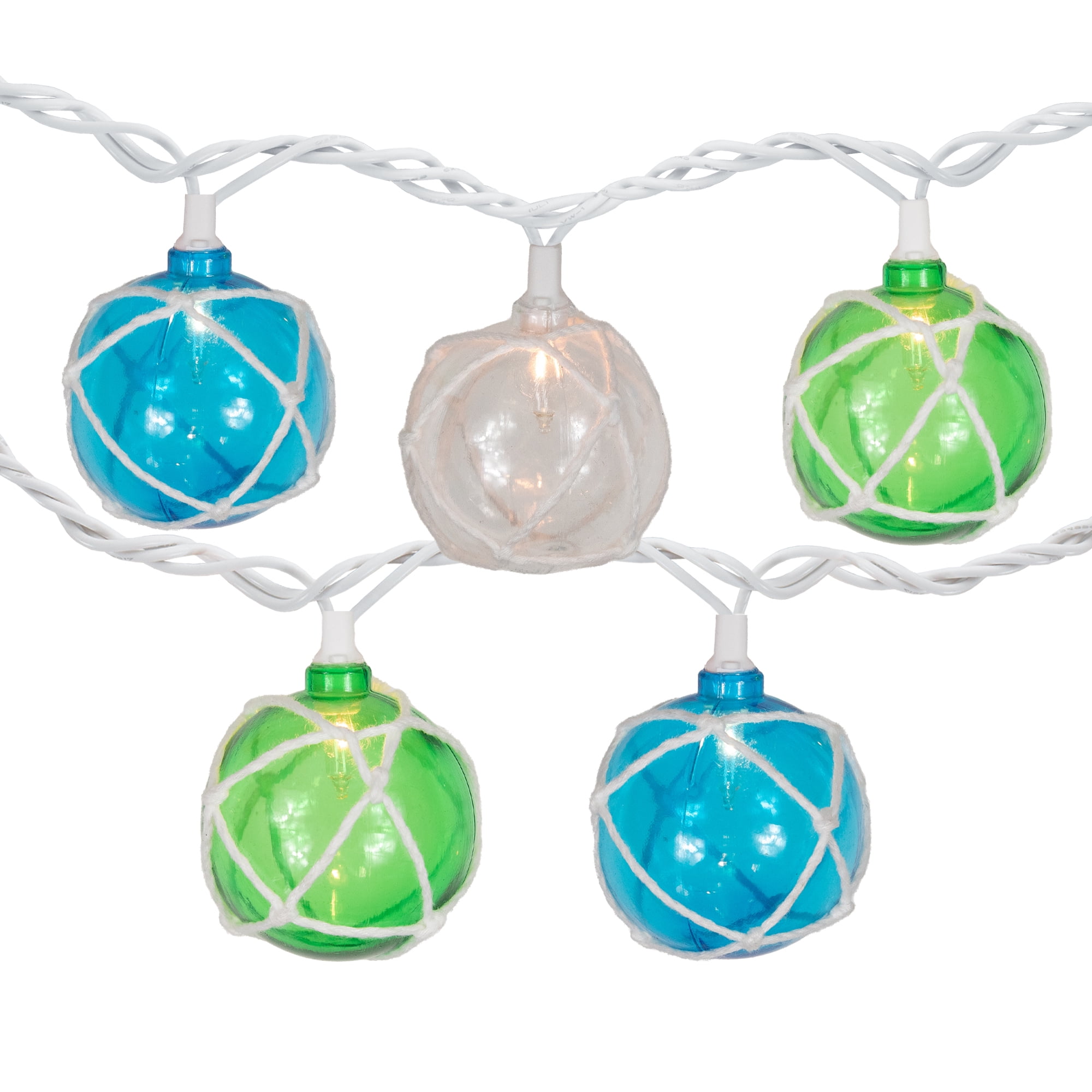 Northlight 10-Count Multicolor Globe Christmas Light Set, 6ft White ...