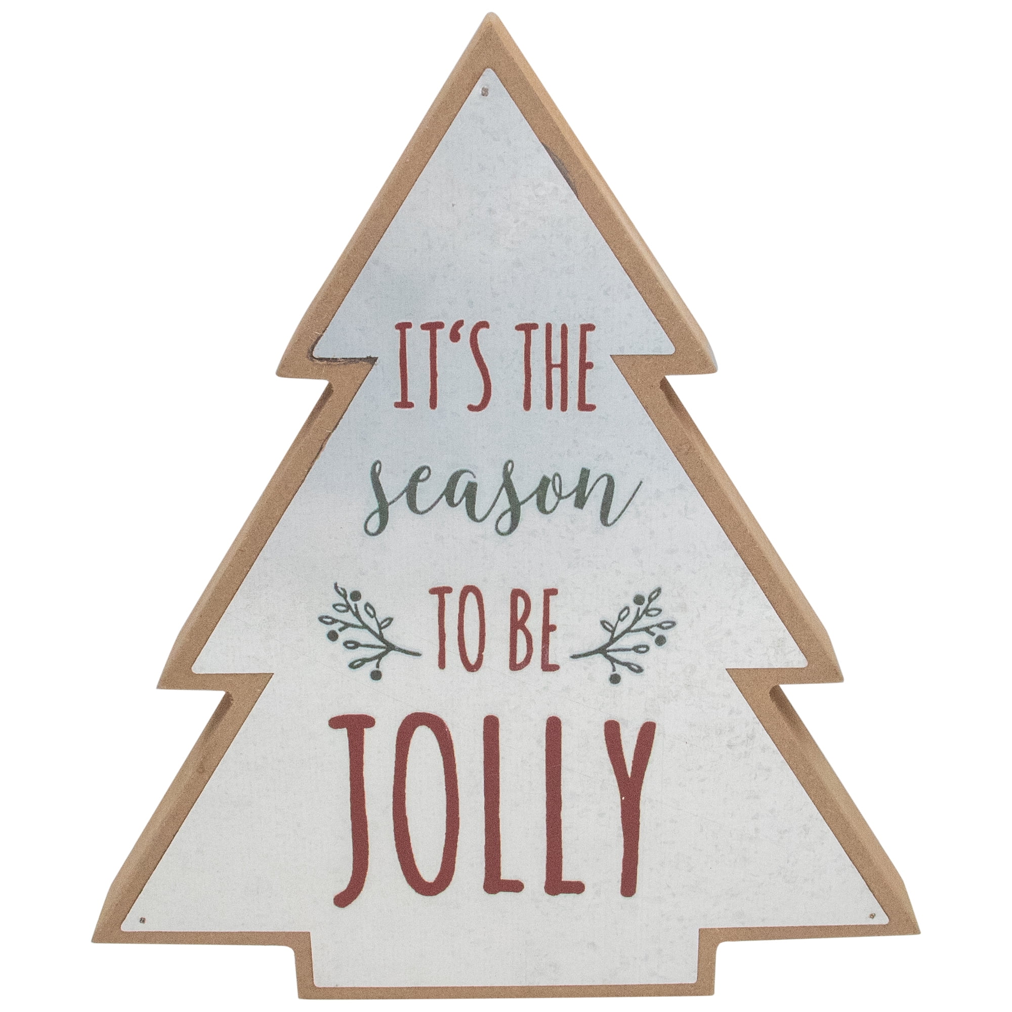 Northlight 10" Tree Shaped Tis the Season to be Jolly Christmas Sign ...