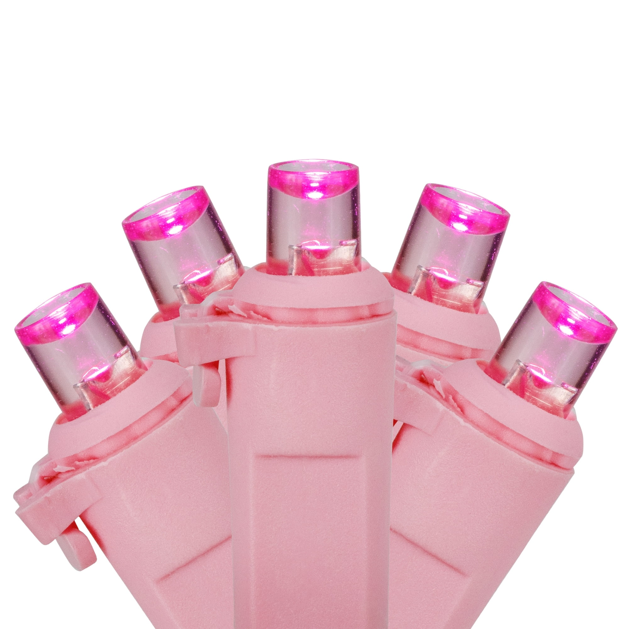 Northlight 100-Count Pink LED Wide Angle Christmas Lights 33ft Pink ...