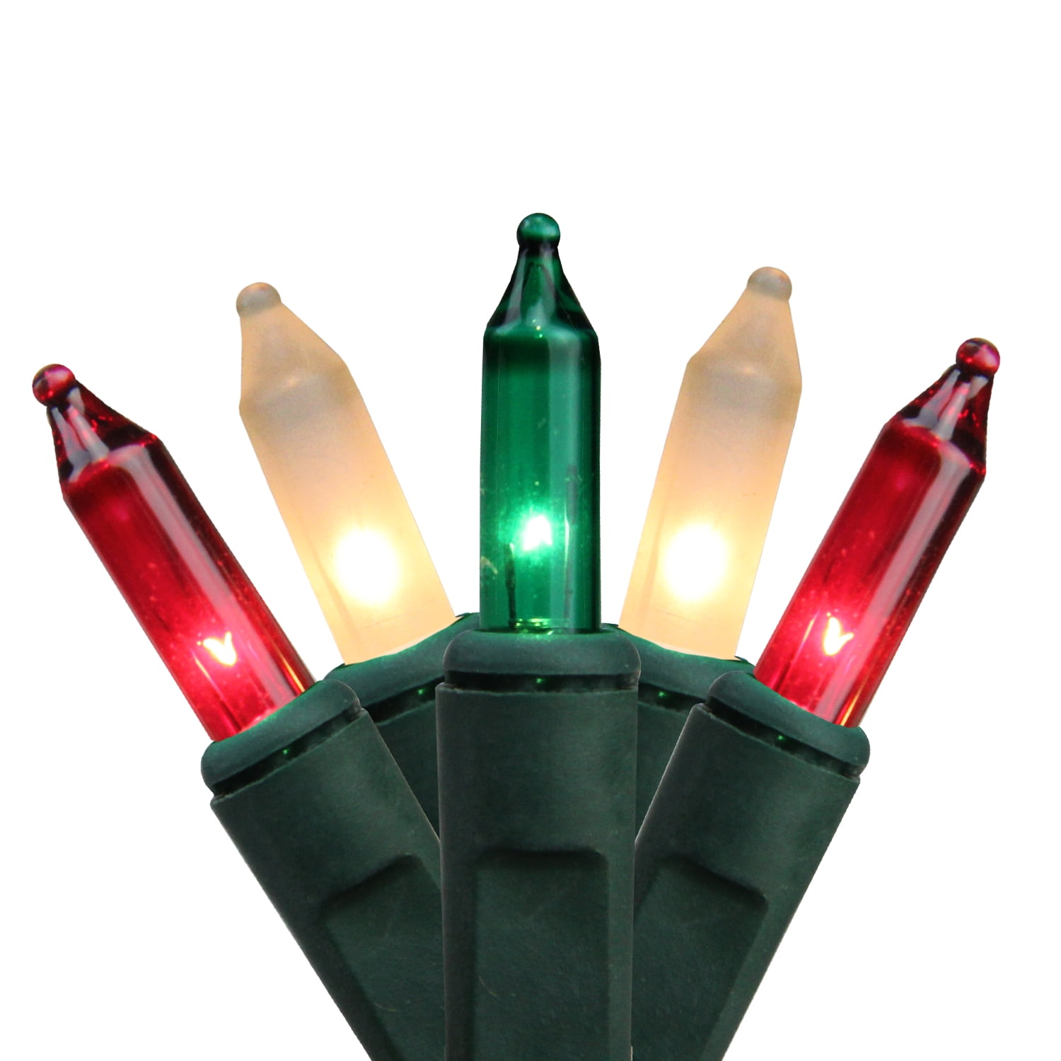 Northlight 100-Count Red and Green Mini Christmas Light Set, 20.6ft ...