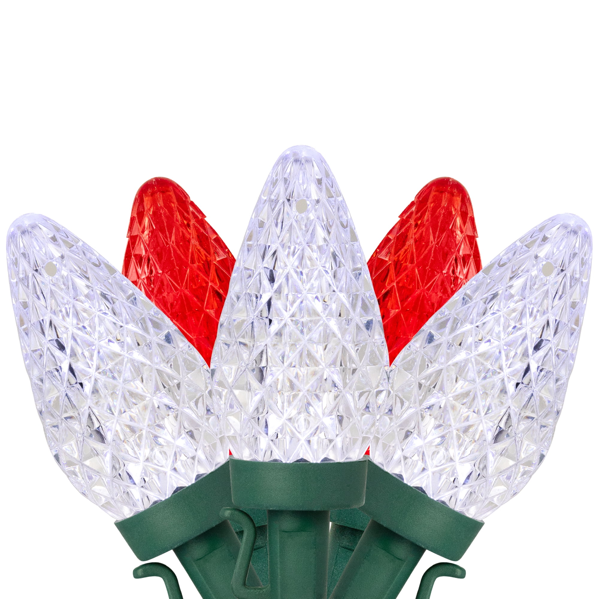 Northlight Colored 100-Count Red and White LED C9 Christmas Lights ...