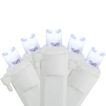 Set of 100 Warm White LED Wide Angle Icicle Christmas Lights - White ...