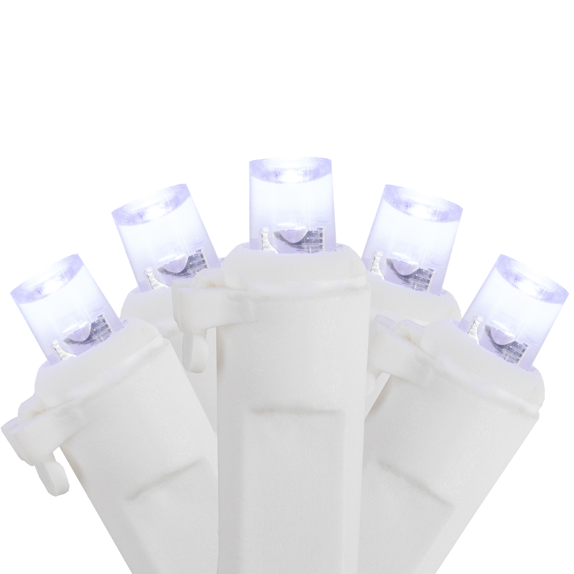 Set of 35 Clear Mini Christmas Lights 2.5" Spacing - White Wire ...