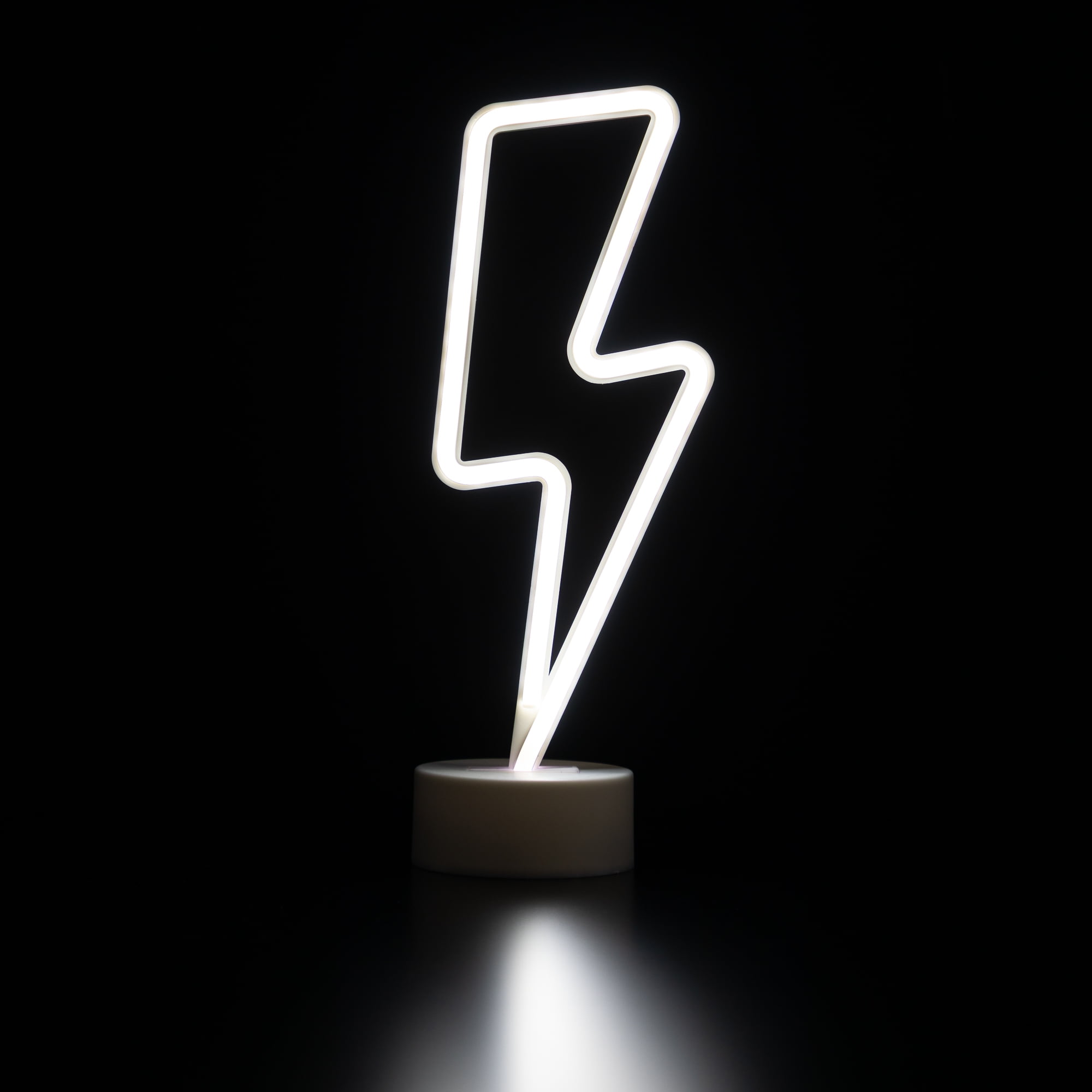 Northlight LED Lightening Bolt Neon Table Light - 11.5" - White ...
