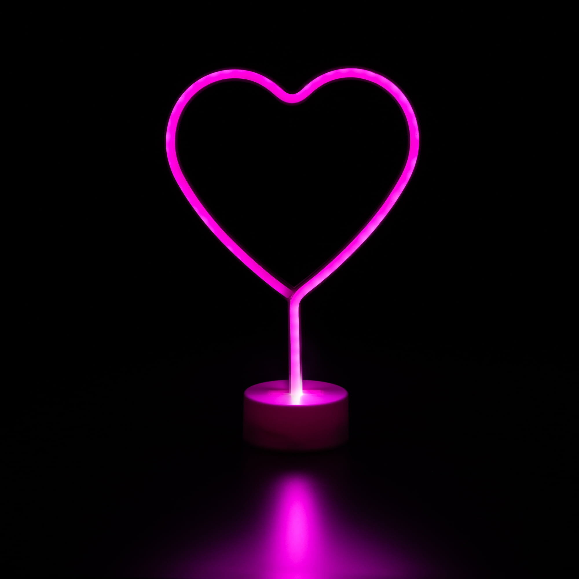 Northlight LED Heart Neon Table Light- 11.5" - Pink - Walmart.com