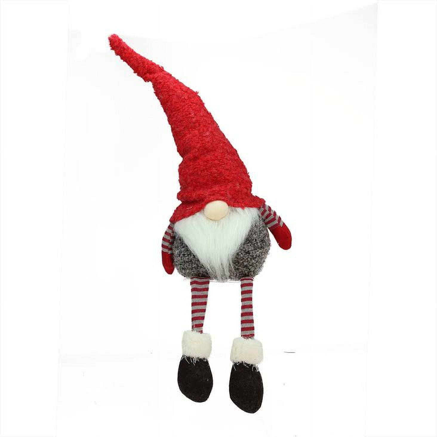 Northlight 11" Christmas Morning Red and Gray Dangling Leg Christmas ...