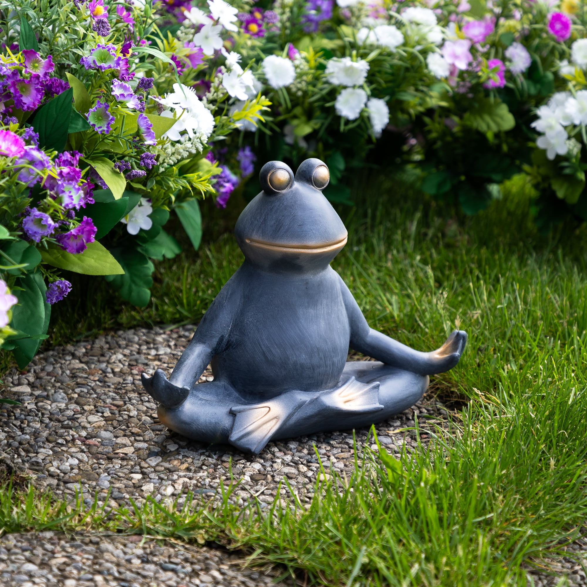 Northlight 12.25" Frog in Lotus Yoga Position Garden Statue - Walmart.com