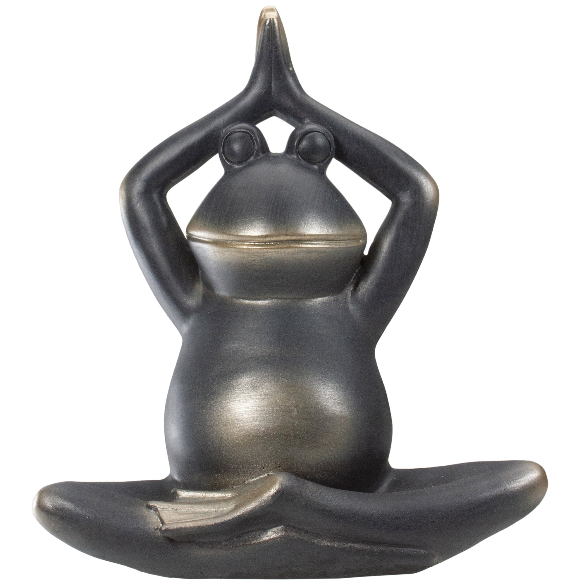 Northlight 12" Yoga Frog In Prayer Position Outdoor Garden Statue ...