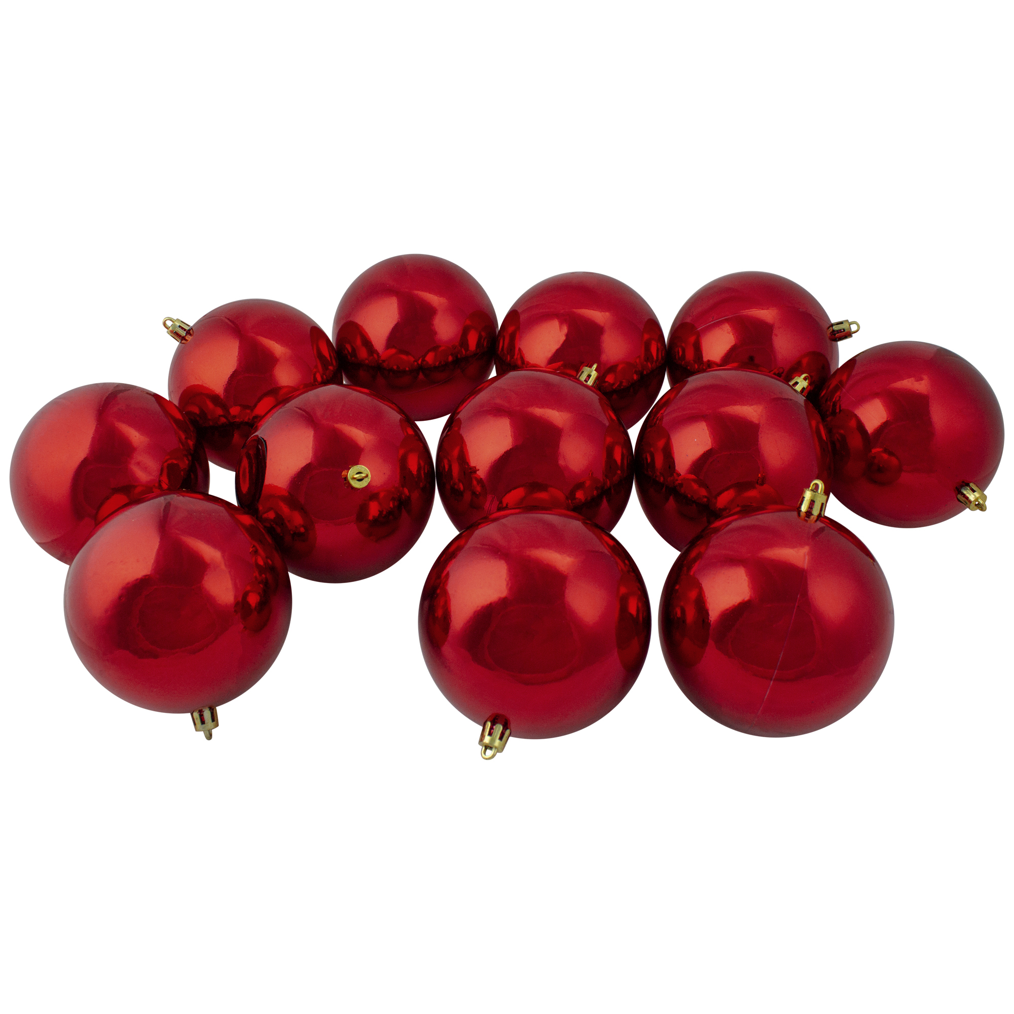 4-Piece Shiny and Matte Burgundy Red Glass Ball Christmas Ornament Set ...