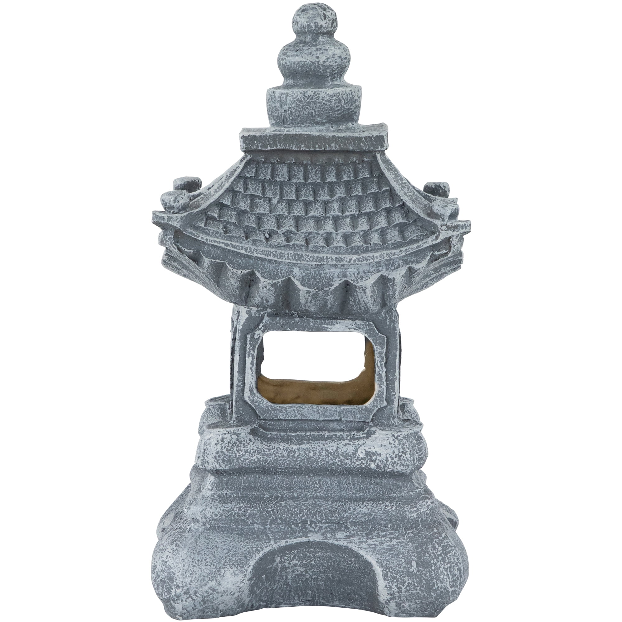 Northlight 13" Solar Powered LED Lighted Pagoda Outdoor Garden Statue ...