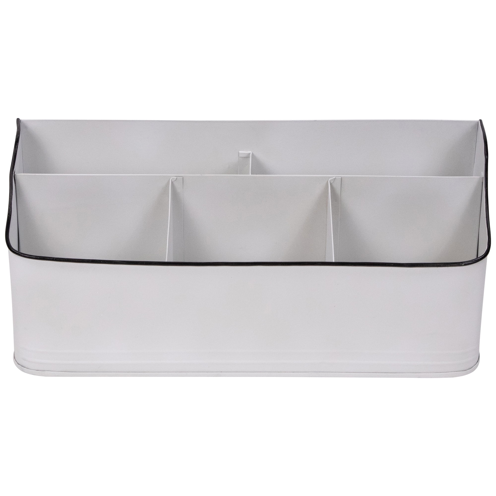 Northlight 14.25" White Rectangular Kitchen Utensil Storage Holder ...