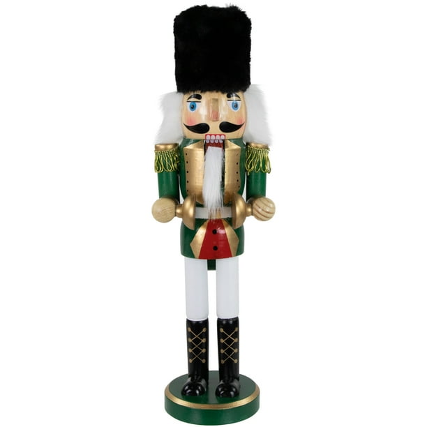 Northlight 14" Green and White Cymbalist Christmas Nutcracker - Walmart.com