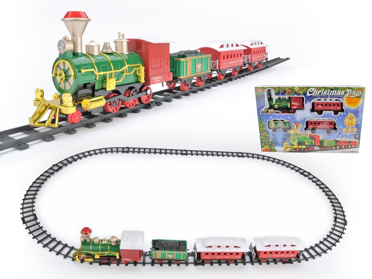 14-Piece Battery Operated Lighted & Animated Christmas Express Train ...