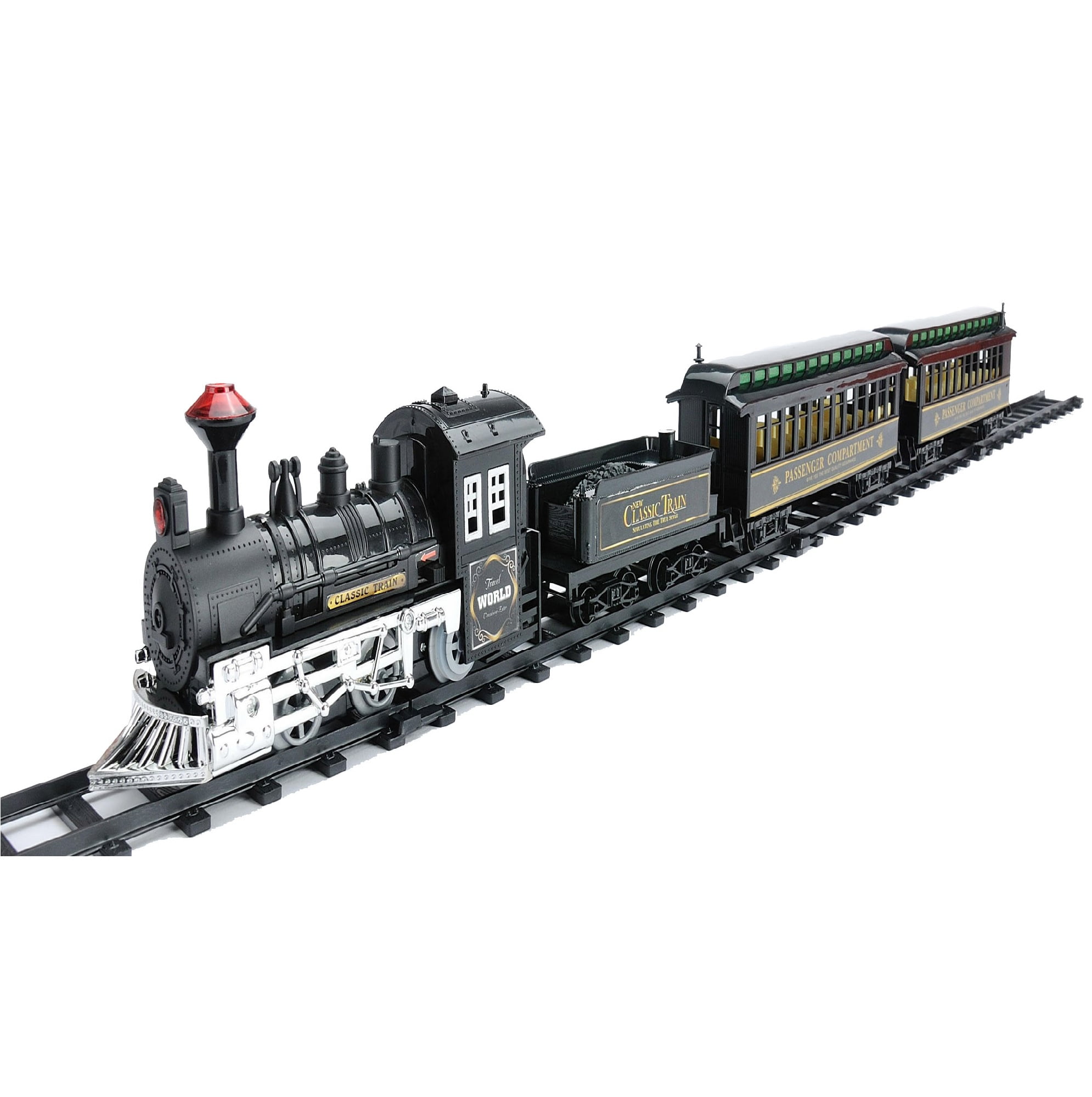 14-Piece Battery Operated Lighted and Animated Classic Train Set with ...