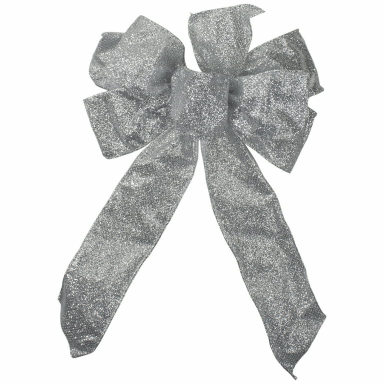 Silver Christmas Bow