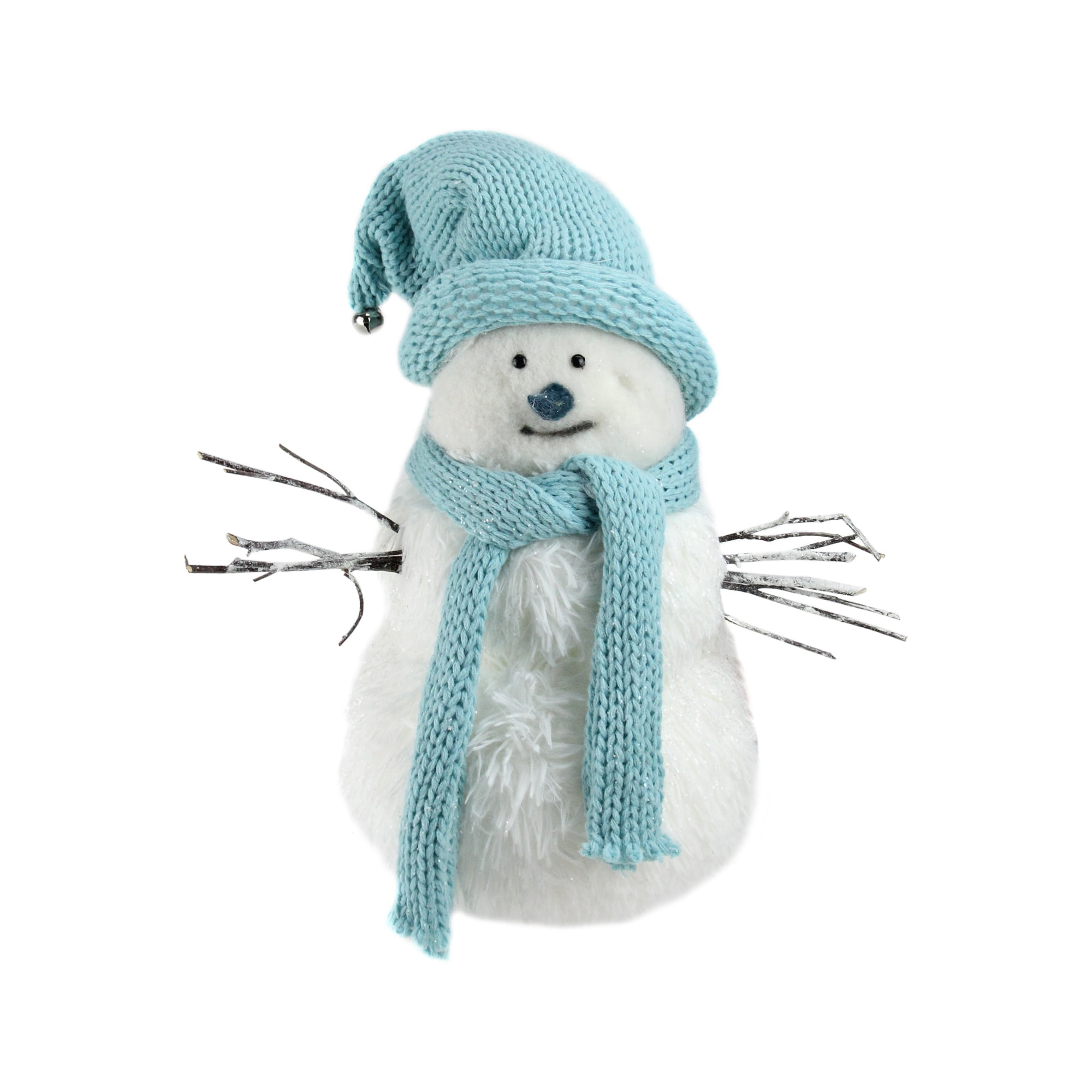 Northlight 15.75" White and Blue Snowman Christmas Decor - Walmart.com