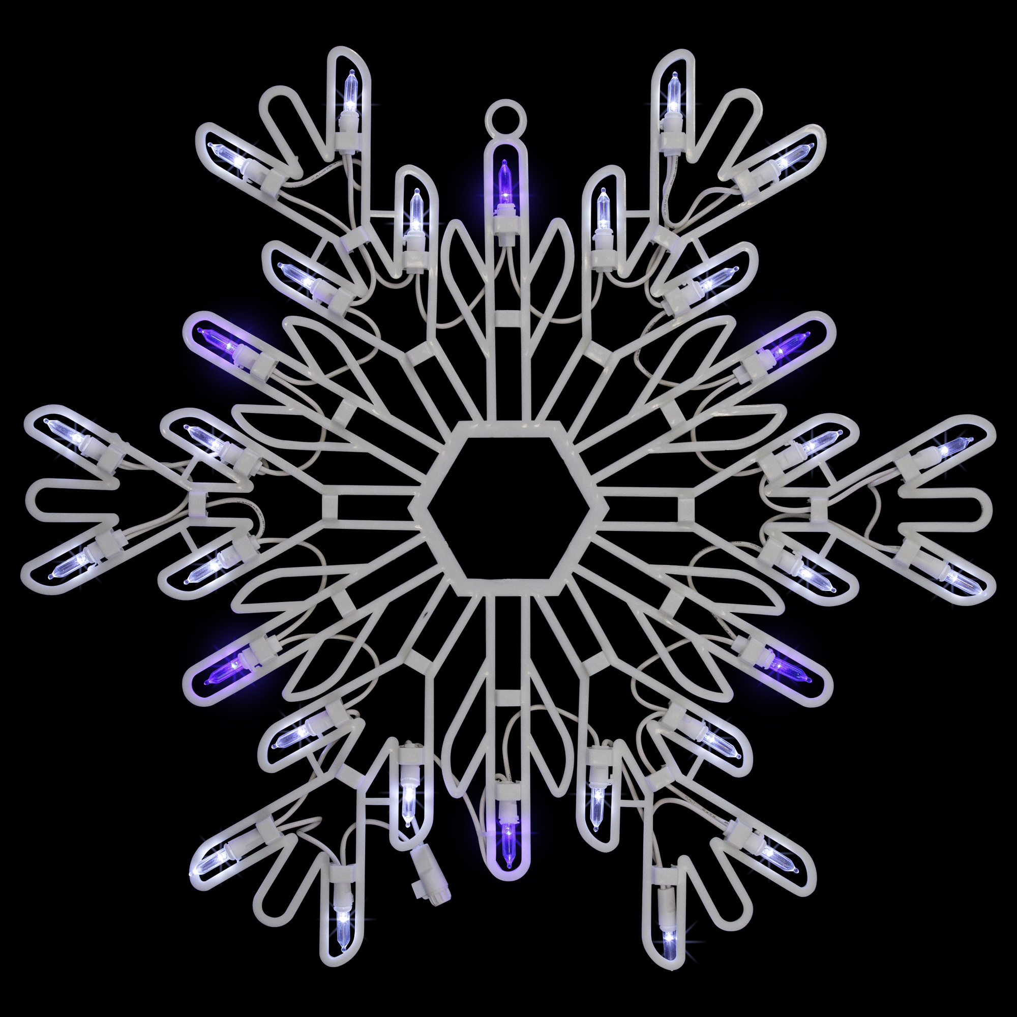 15" Pure White & Blue LED Lighted Snowflake Christmas Window Decoration ...