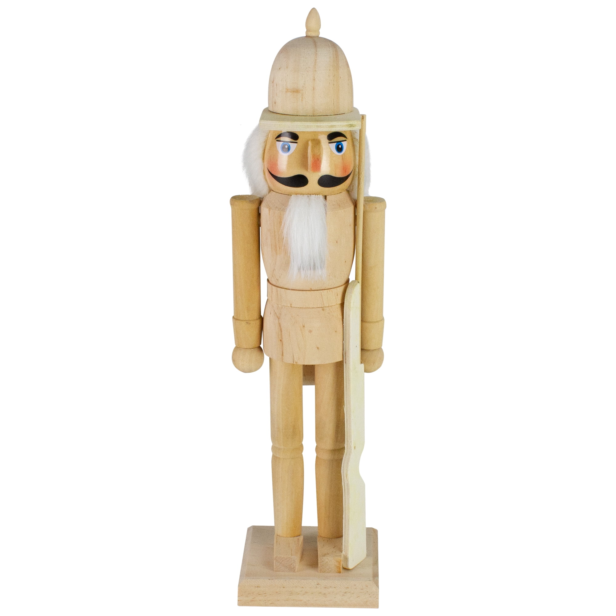 Northlight 15" Unfinished Paintable Wooden Christmas Nutcracker with ...