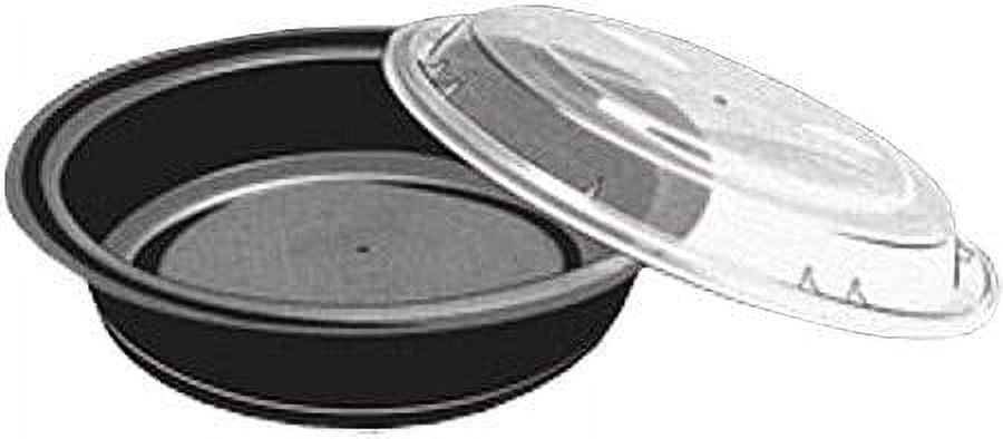 Northlight 150-Count 48 oz. Black Microwavable Plastic Take Out ...