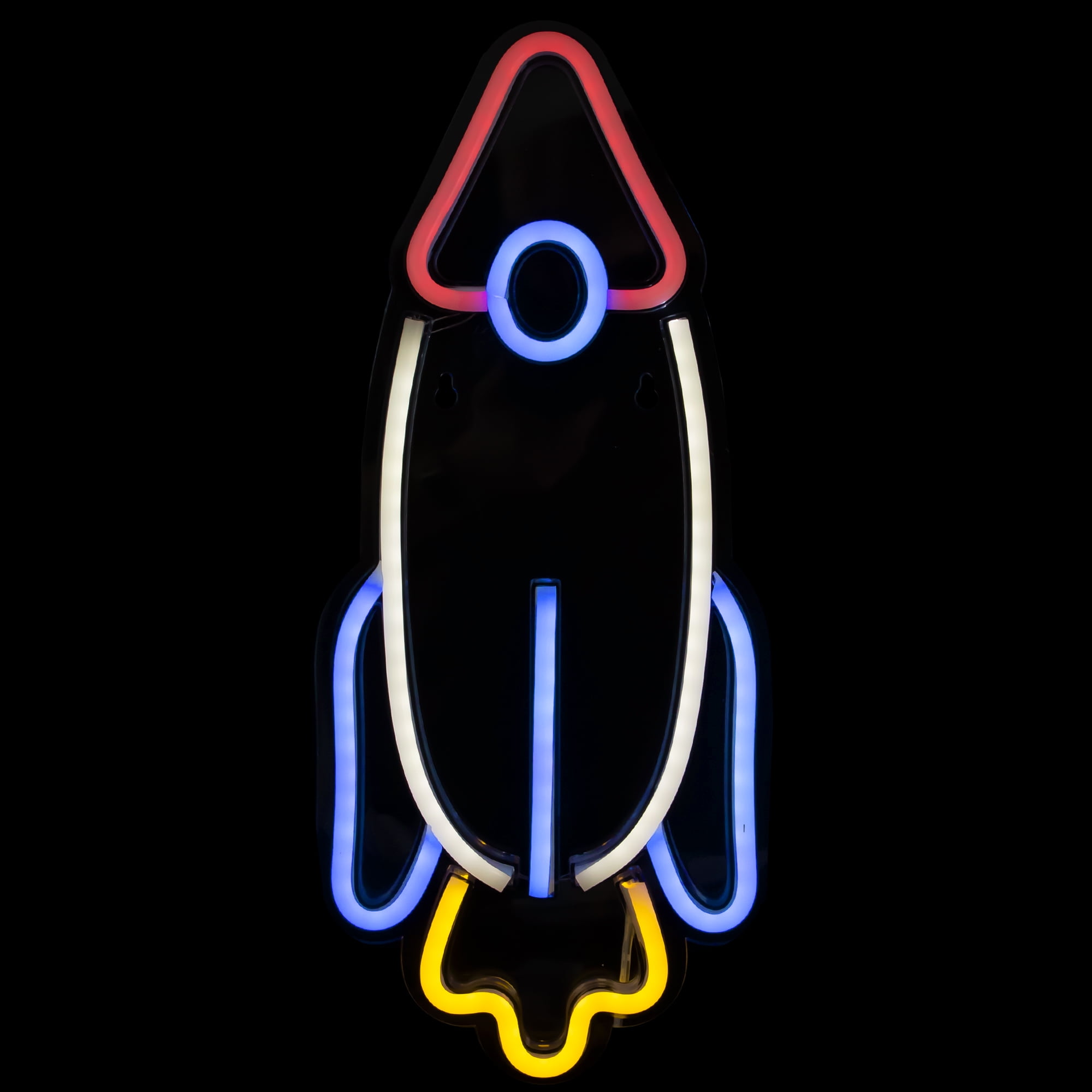 Northlight 16.25" LED Neon Style Rocketship Wall Sign - Walmart.com