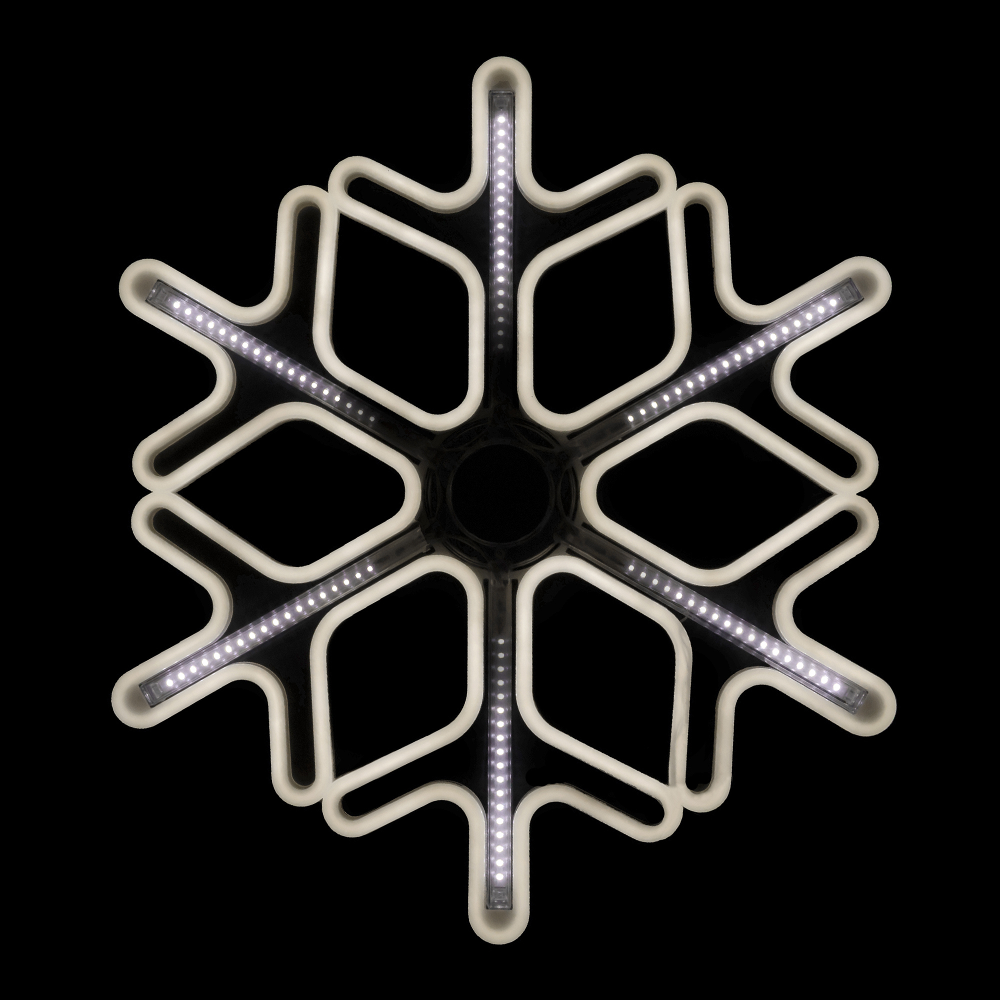 24" Stacked Holographic Snowflake Present Lighted Christmas Yard Art ...