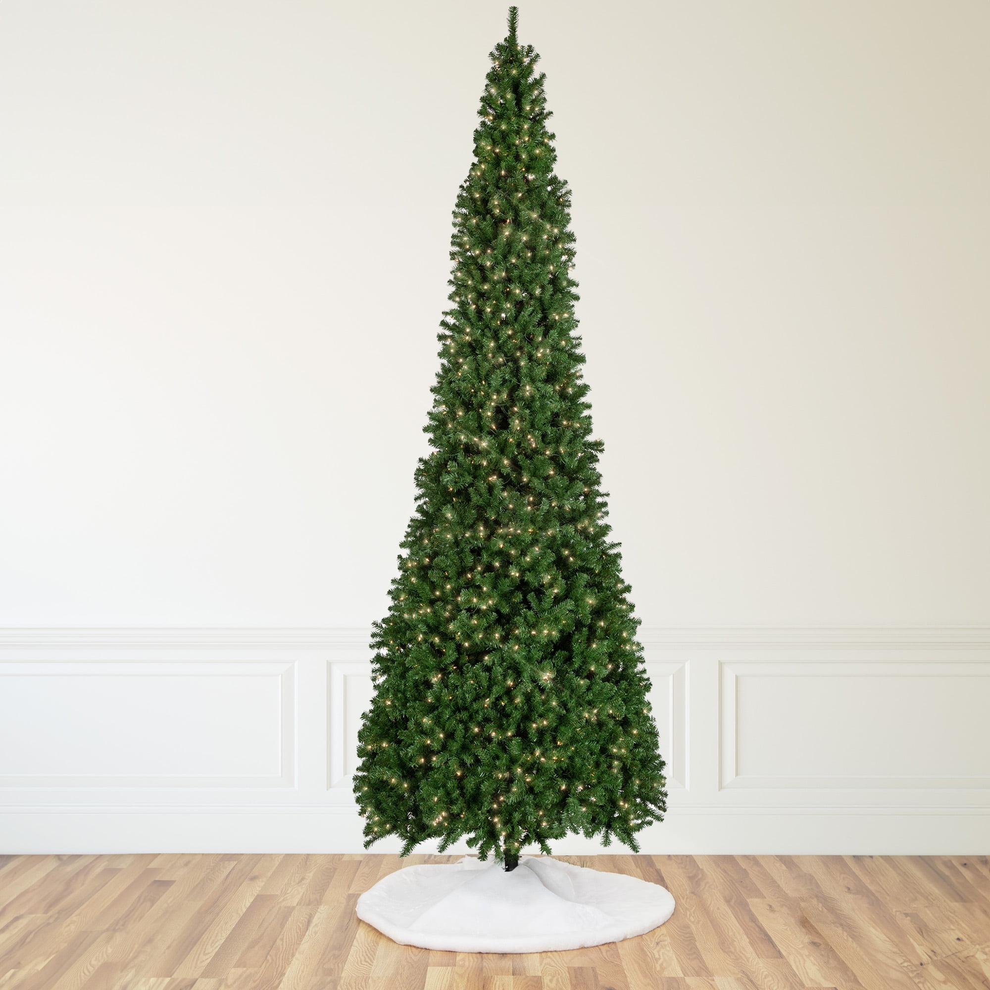 Northlight 16' Pre-Lit Pendleton Spruce Slim Artificial Christmas Tree ...
