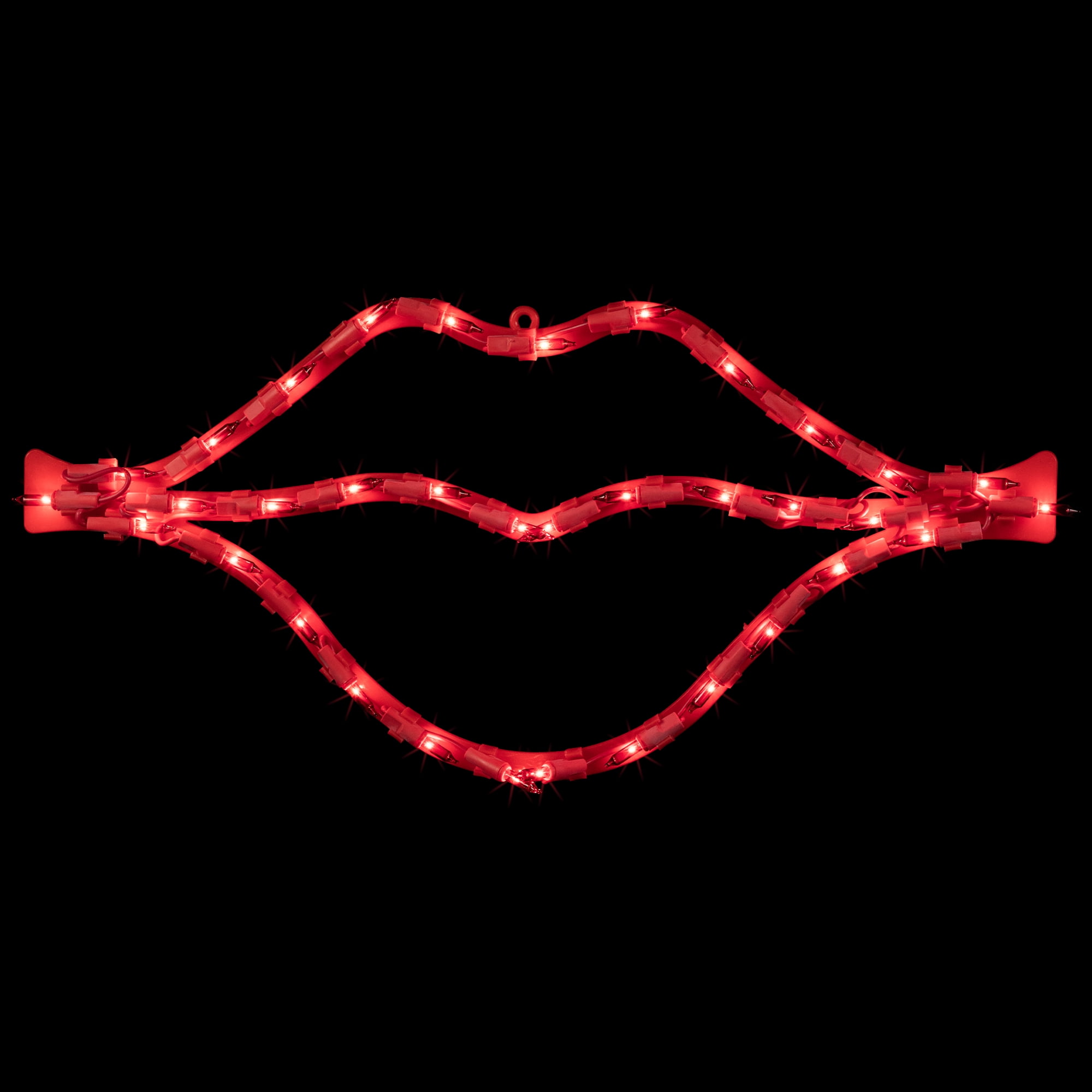 Northlight 17.5" Lighted Red Lips Valentine's Day Window Silhouette ...