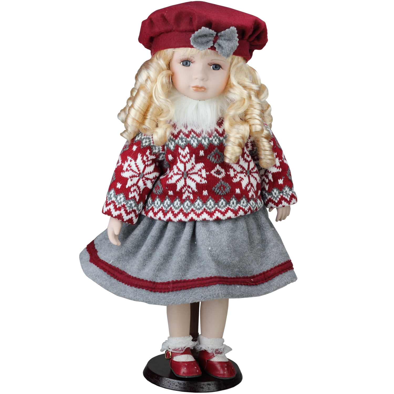 Northlight 17.5" Porcelain "Becca" in Red Beret Standing Collectible ...