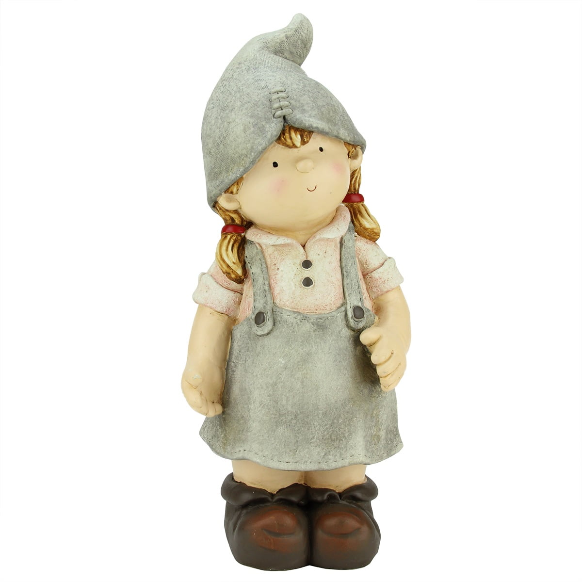 Northlight 17.75" Spring Girl Gnome Outdoor Patio Garden Statue - Gray ...