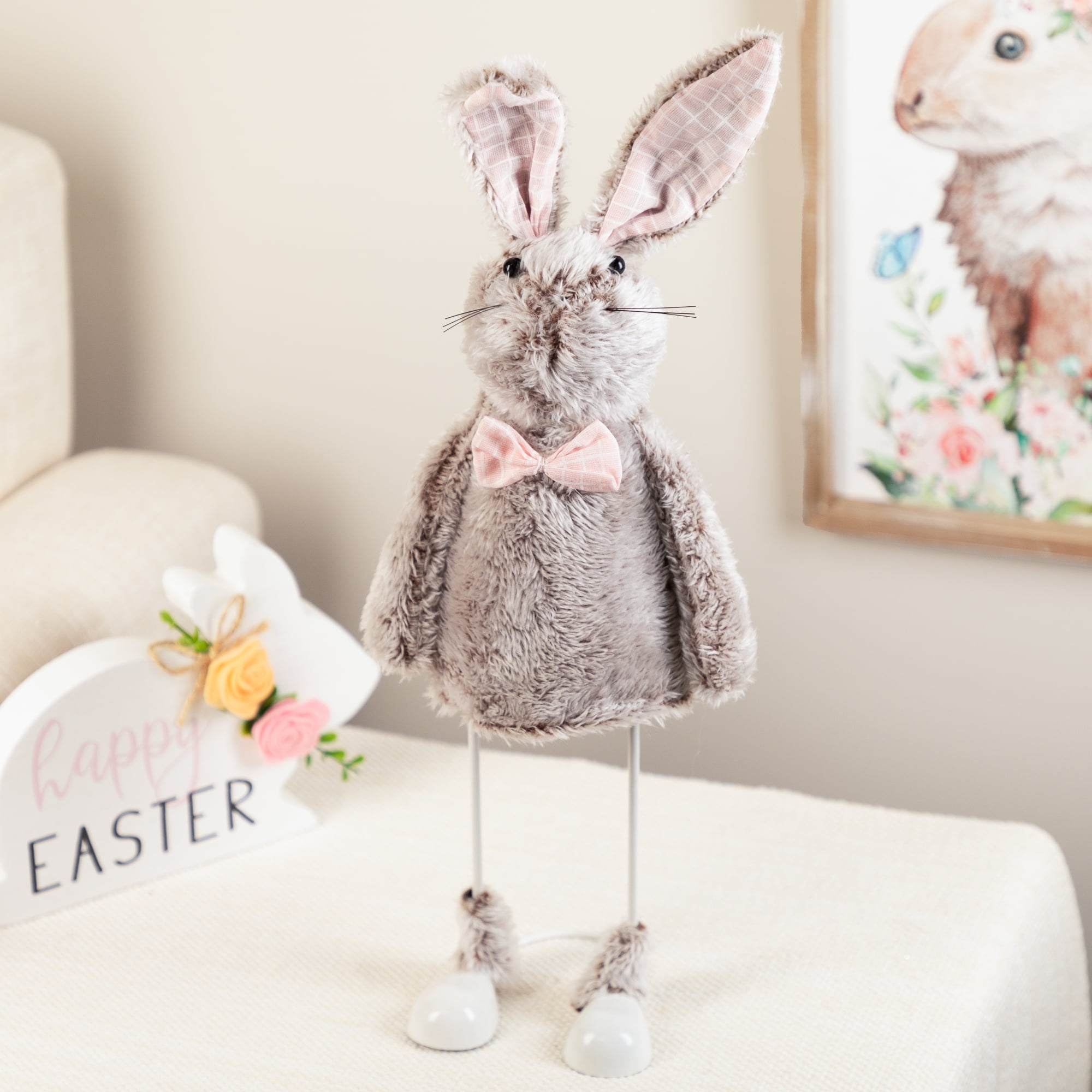 Northlight 17" Bobbling Bunny Rabbit Table Top Easter Spring Figure ...