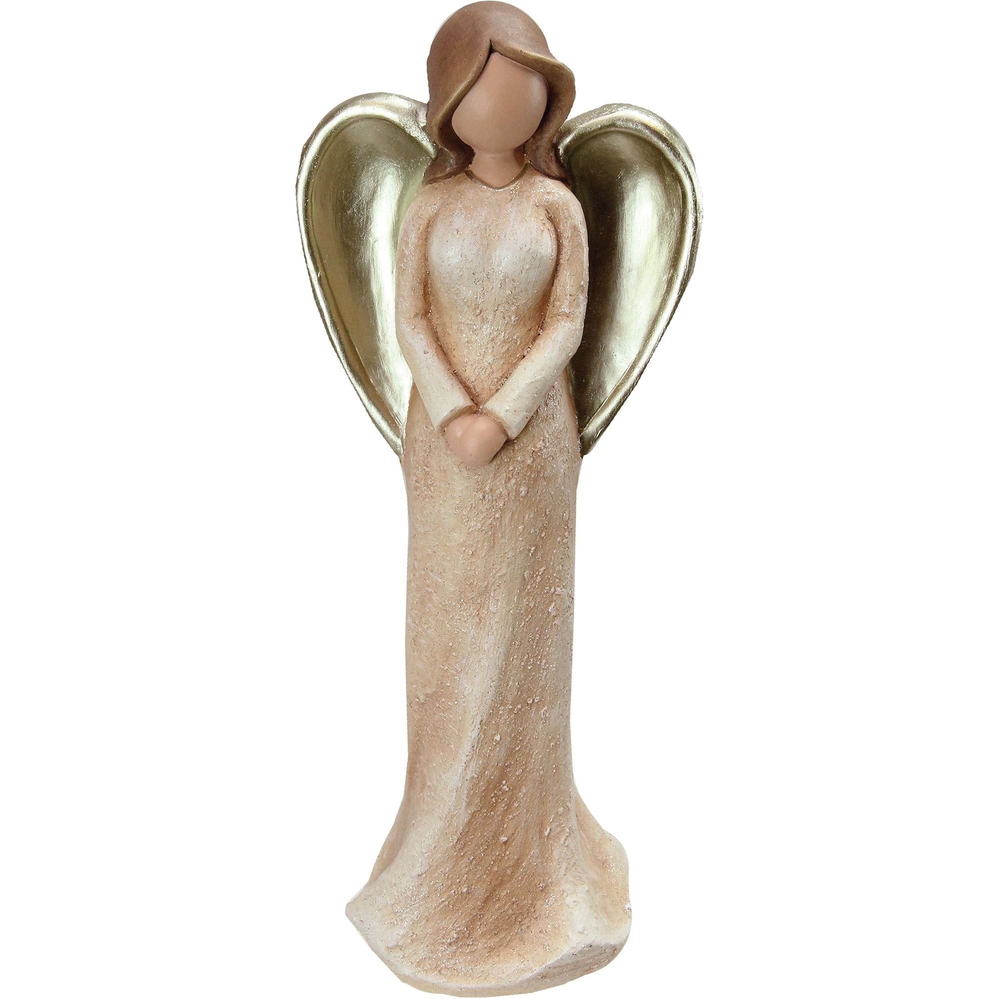 Northlight 18" Standing Angel with Gold Wings Christmas Figure ...